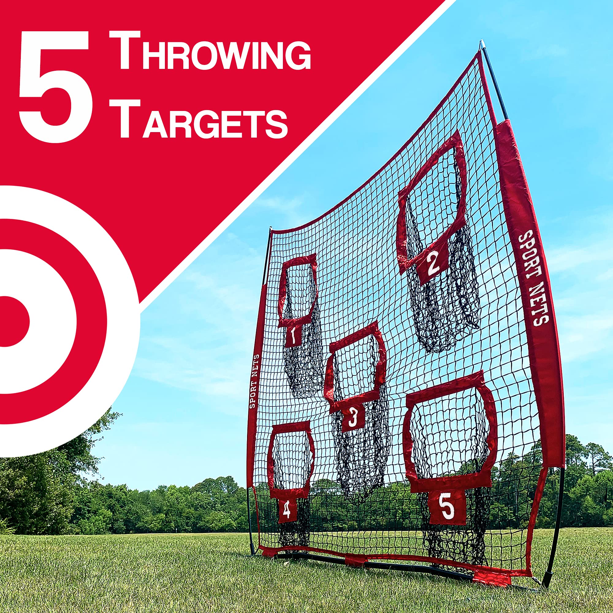 Heavy Duty 7x7 Football Throwing Net | Quarterback Training Throwing ...