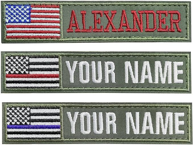 Amazon.com: 2PCS Customizable Name Patches with Hook Fastener， Army ...