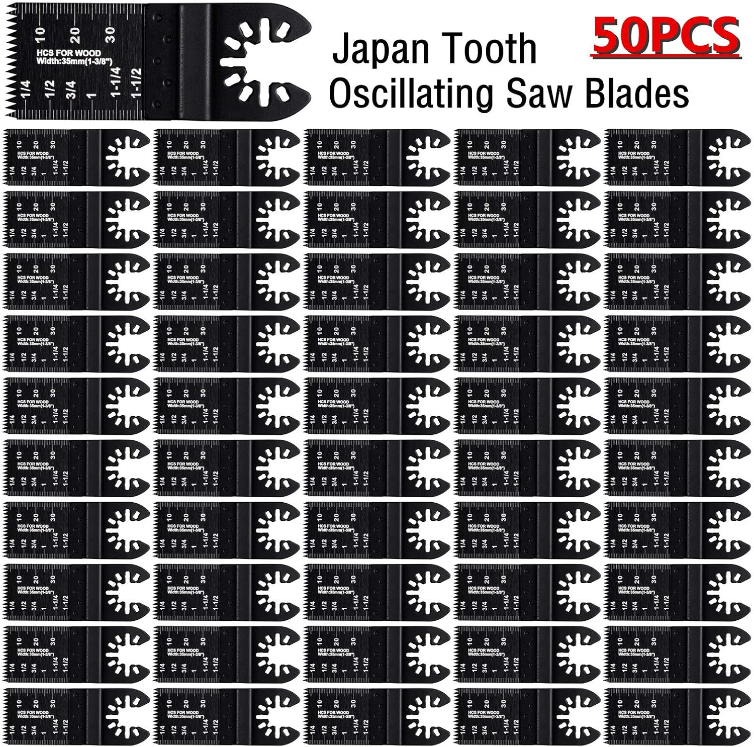 Ettonsun 50Pcs Wood Japan Oscillating Multitool Saw Blades Universal ...
