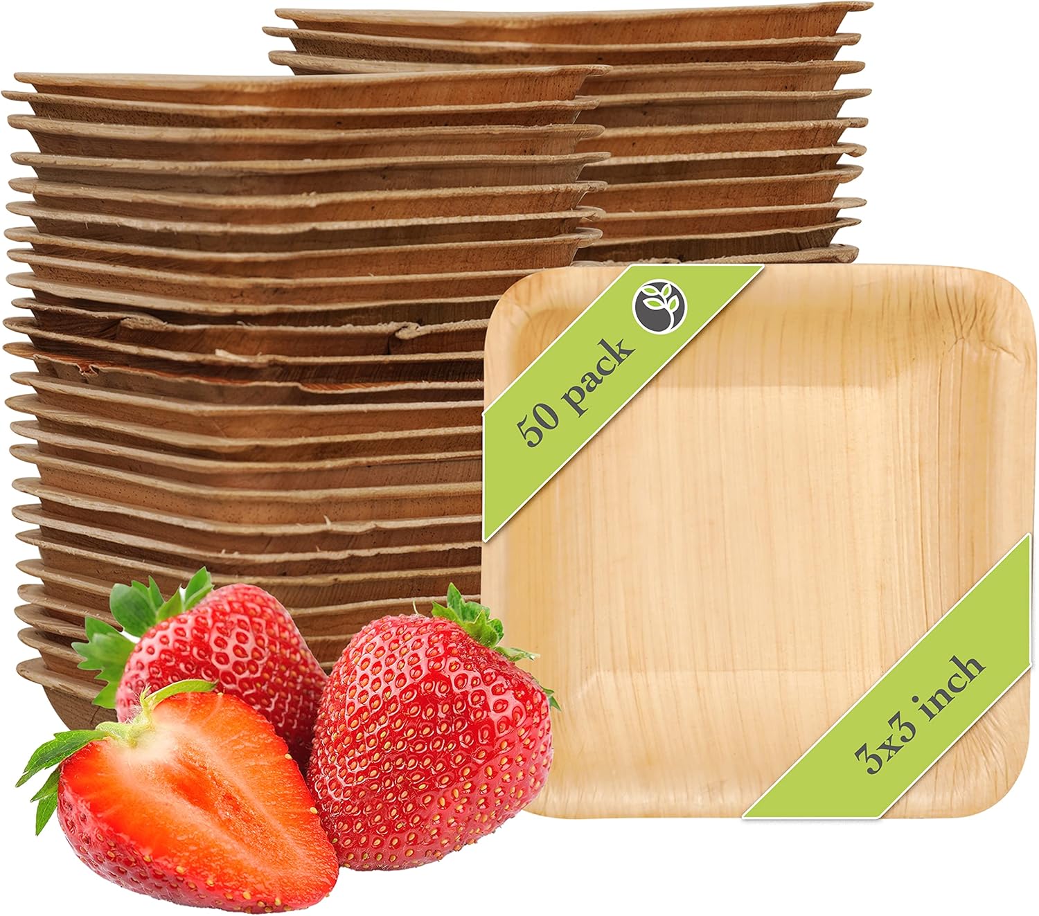 Amazon.com | Naturally Chic 3 Inch Palm Leaf Mini Bowls for Sauces ...