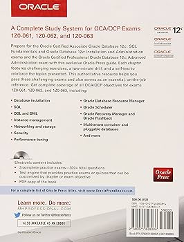 Oca Ocp Oracle Database 11g Allinone Exam Guide With Cd Oracle DBA