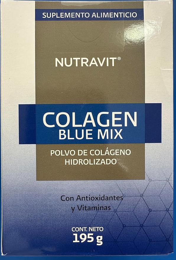 Nutravit Colagen Blue Mix, Colágeno Hidrolizado en Polvo con Vitaminas ...