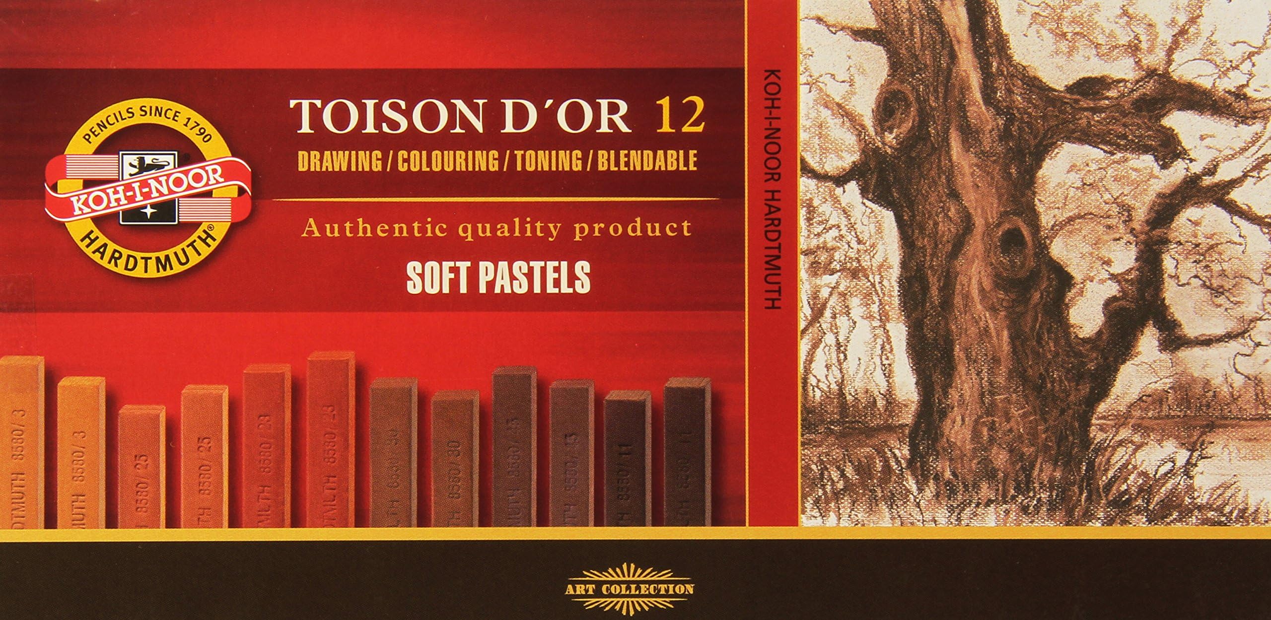 KOH-I-NOOR TOISON D'OR 8585 Artist's Soft Pastels (Pack of 36) : Amazon ...
