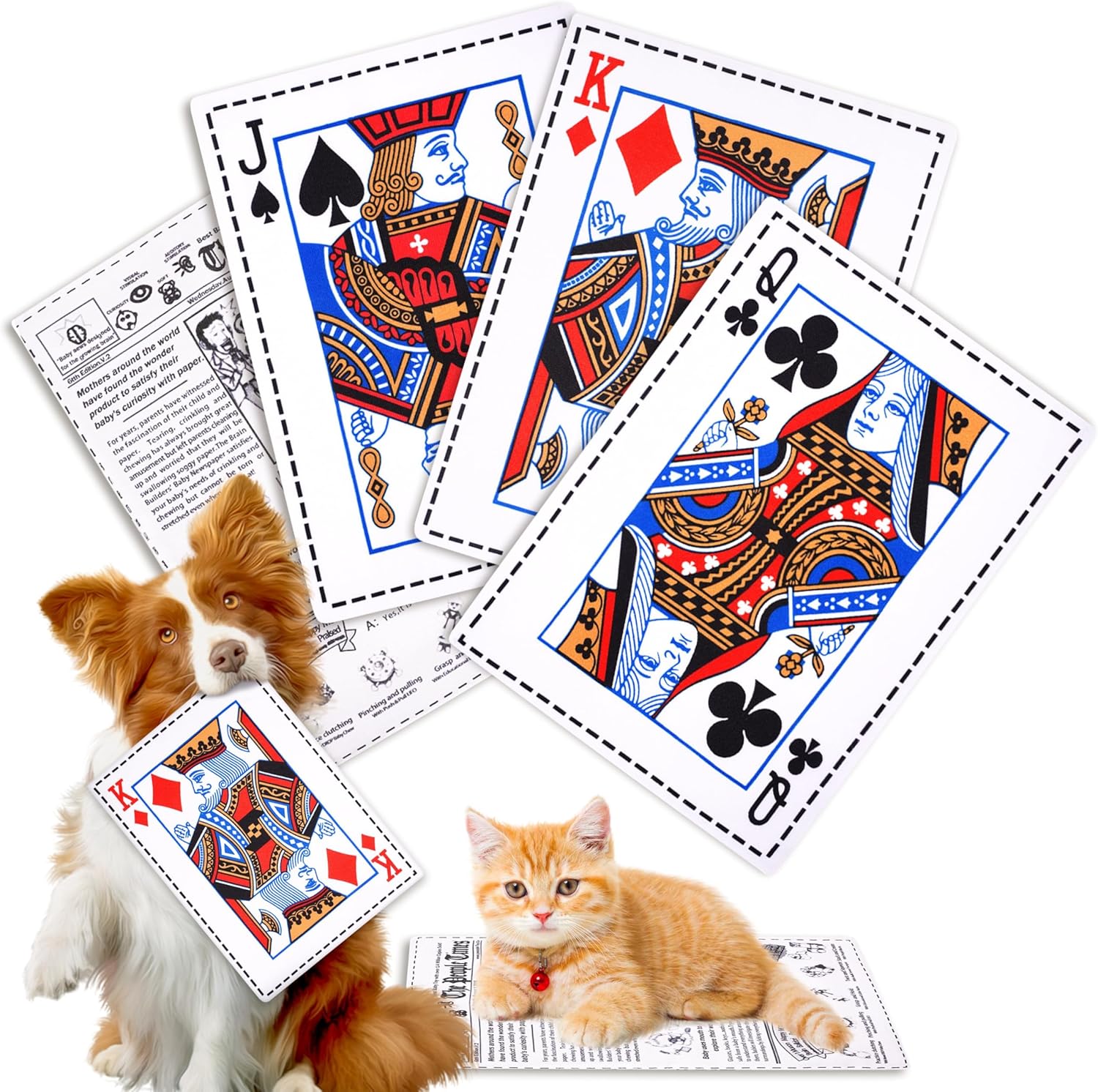 Pet Supplies : CUweipeng Squeaky Dog Chew Toy - 4Pcs Rustling Newspaper ...