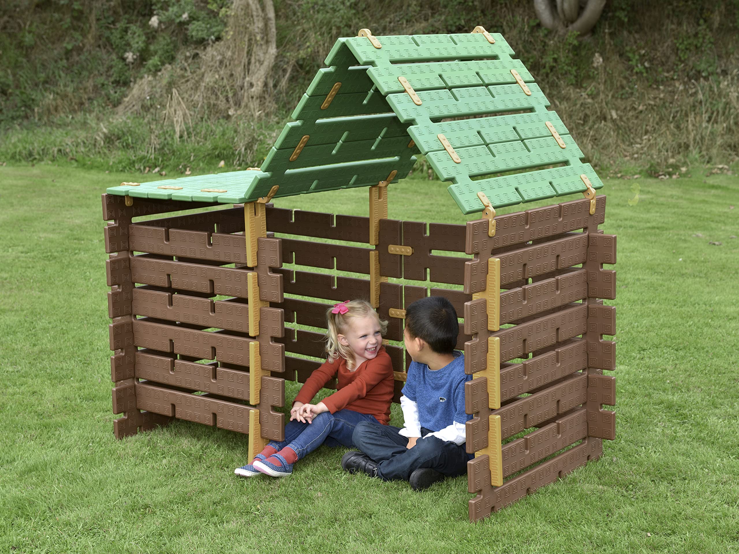 Amazon.com: EDUCATIONAL ADVANTAGE Kids Constructa Cabin Play Structure in Multicolored ...