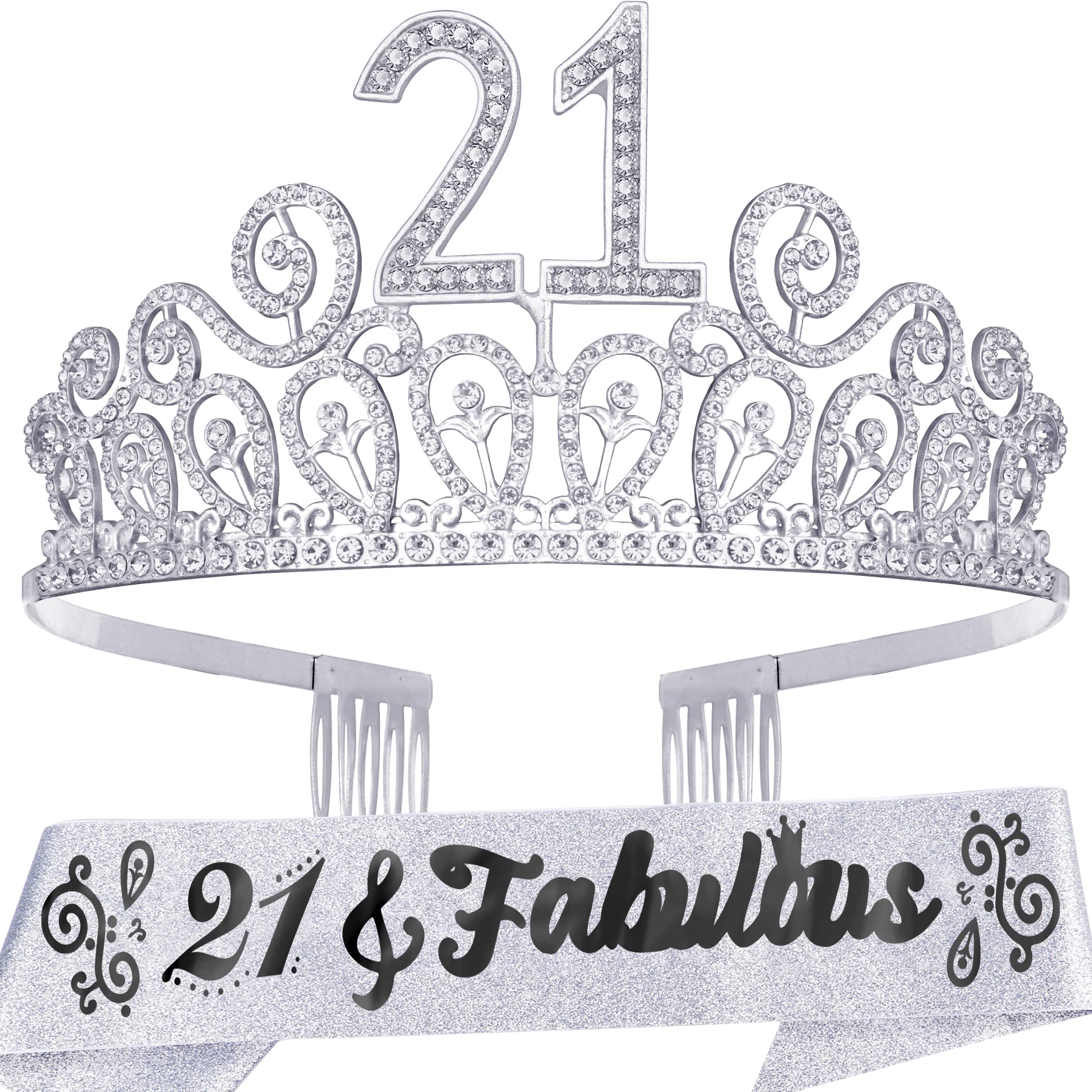 Buy 21st Birthday Sash and Tiara for Women - Fabulous Party Set ...