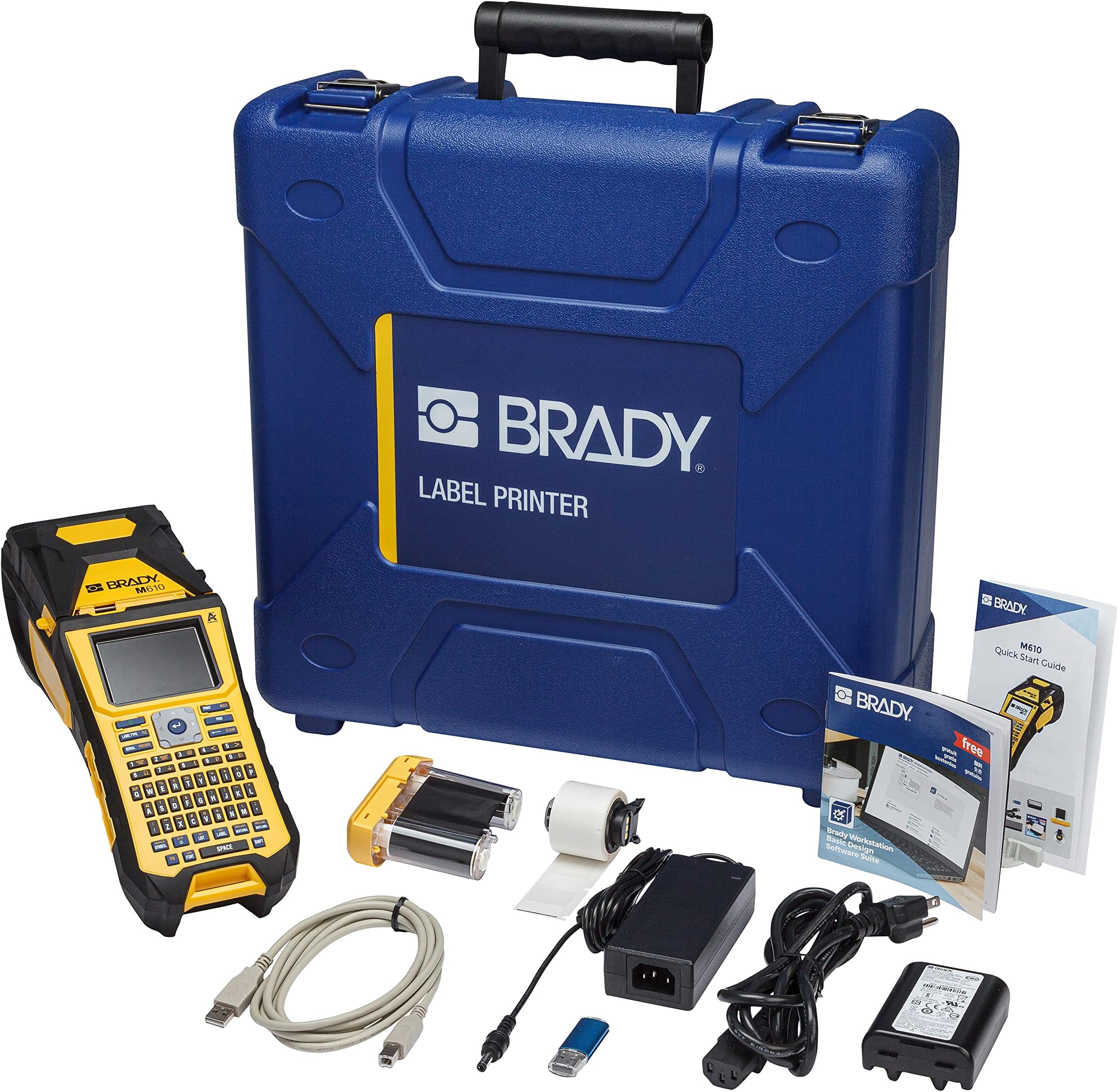 Amazon.com: Brady M610 Handheld Label Maker with Hard Case (M610-KIT ...