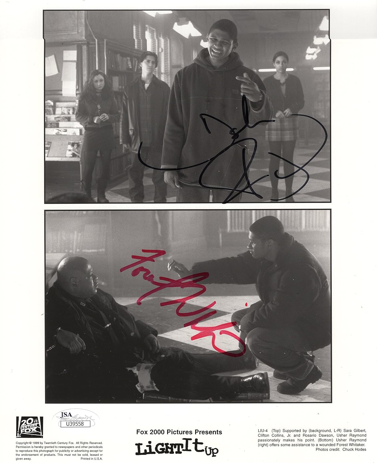 USHER RAYMOND+FOREST WHITAKER AUTOGRAPHED 8x10 PHOTO+JSA VERY RARE at ...