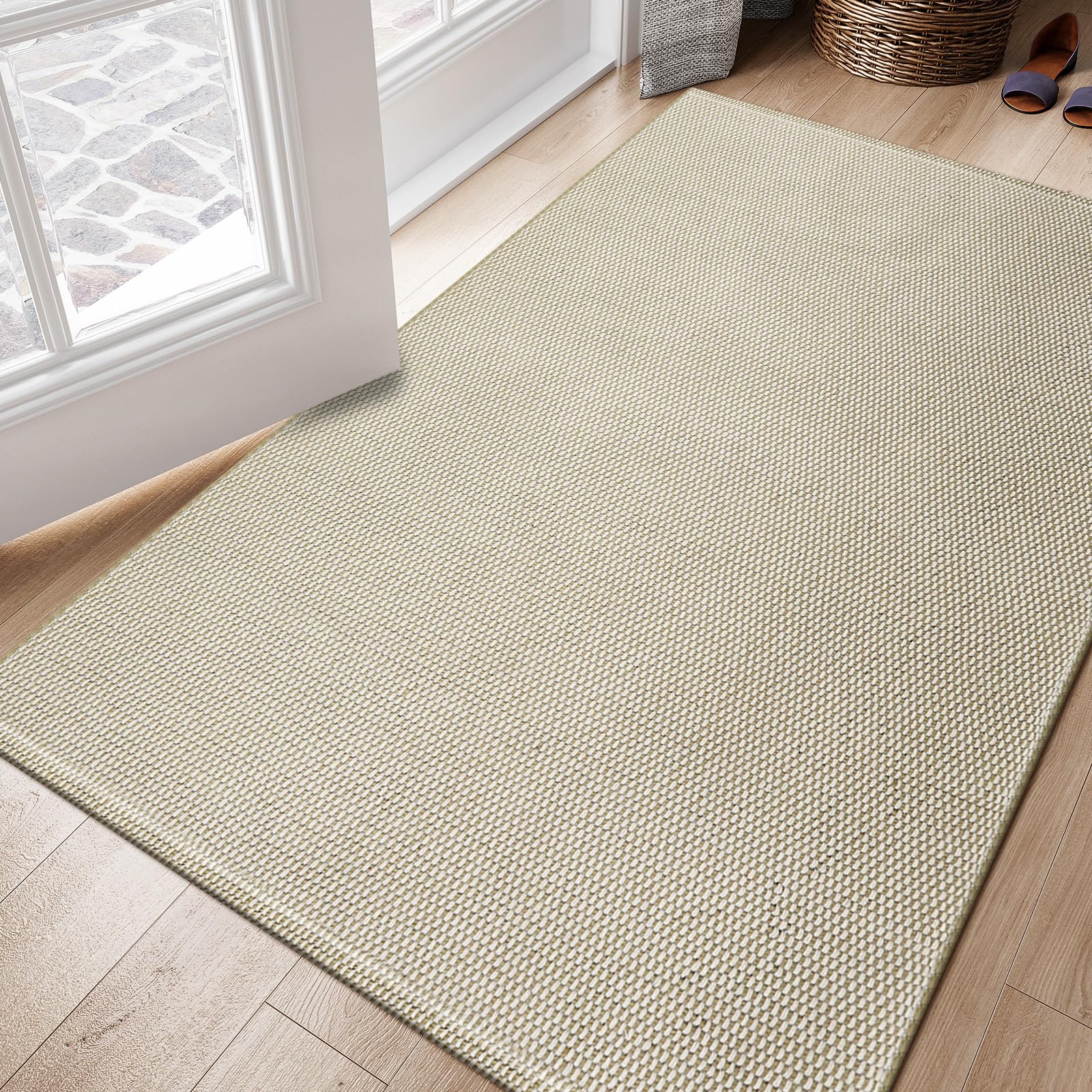 Amazon.com: LIVEBOX 3x5 Soft Front Door Rug Hand Woven Jute Cotton ...