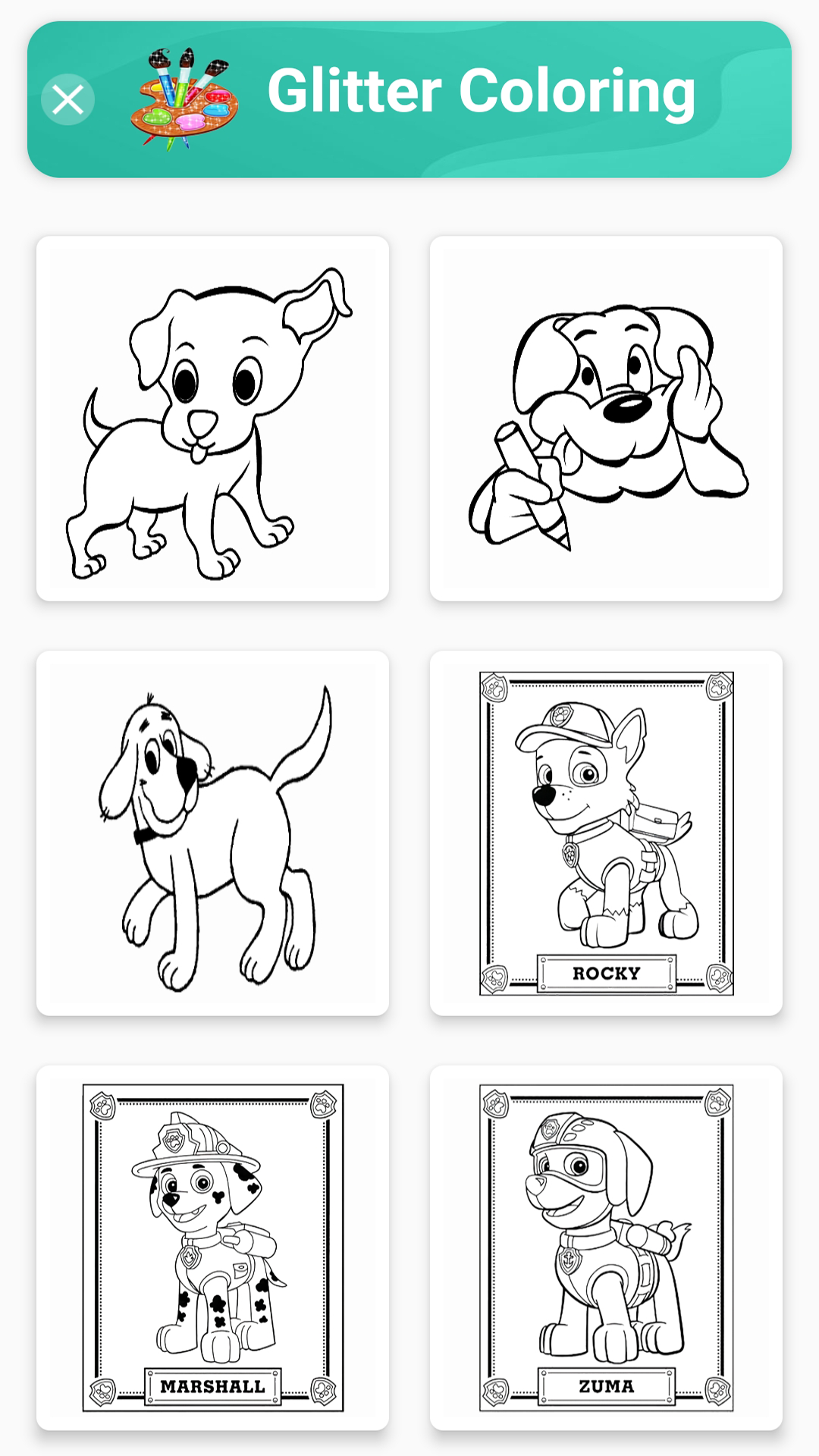 Glitter Super Dog Coloring Game - App on the Amazon Appstore
