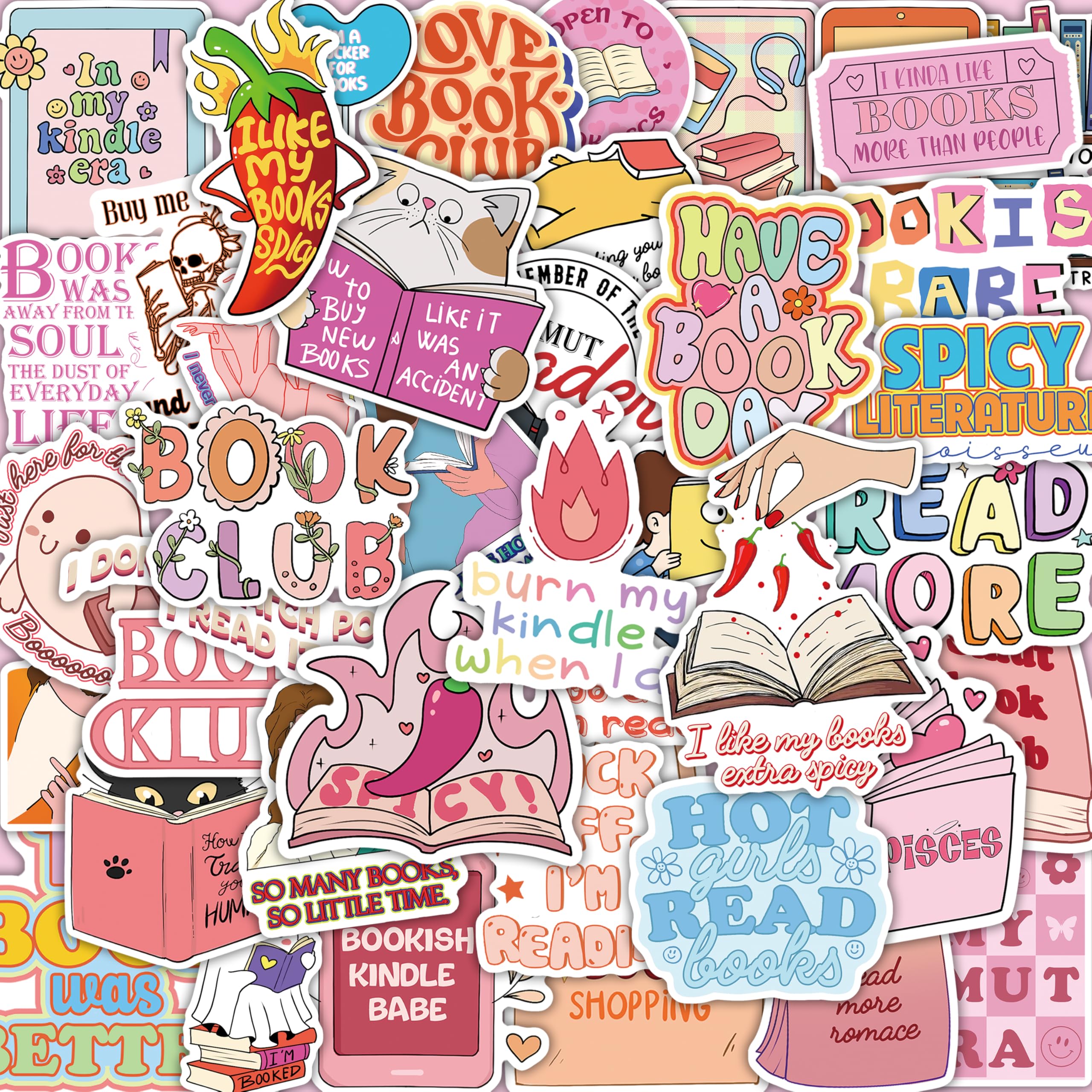 Amazon.com: 128 PCS Book Stickers for Kindle, Bookish Holographic ...