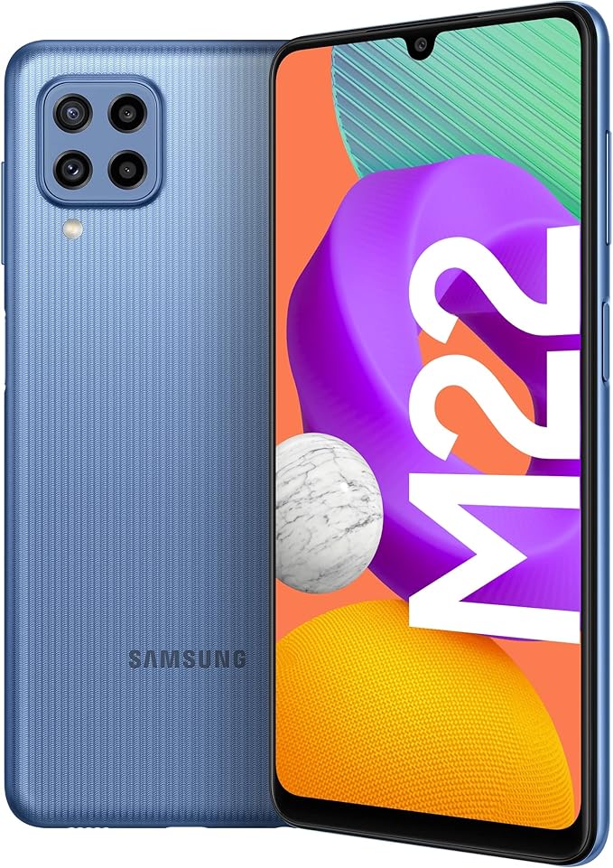 Samsung Galaxy M22 4G LTE Android Smartphone, 128GB, 4GB RAM, Dual Sim ...
