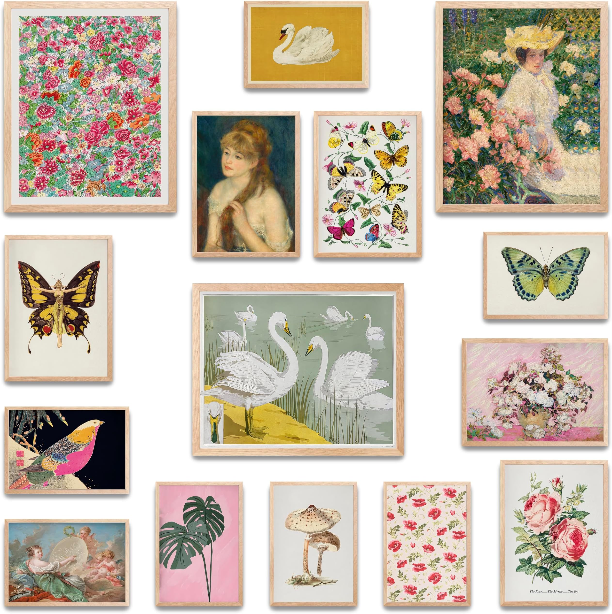 Amazon.com: ANERZA 16 PCS Framed Eclectic Wall Art Decor, Modern ...