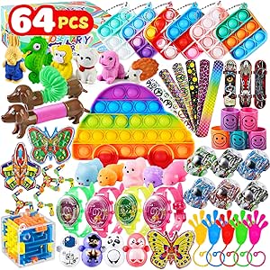 Amazon.com: 64PCS Party Favors for Kids 4-8,Fidget Toys Pack,Autism Sensory Toys,Stocking ...