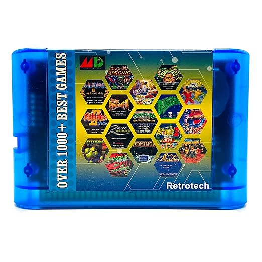 Amazon.com: Retrotech 1000 In 1 Game Cartridge For Sega Genesis And ...