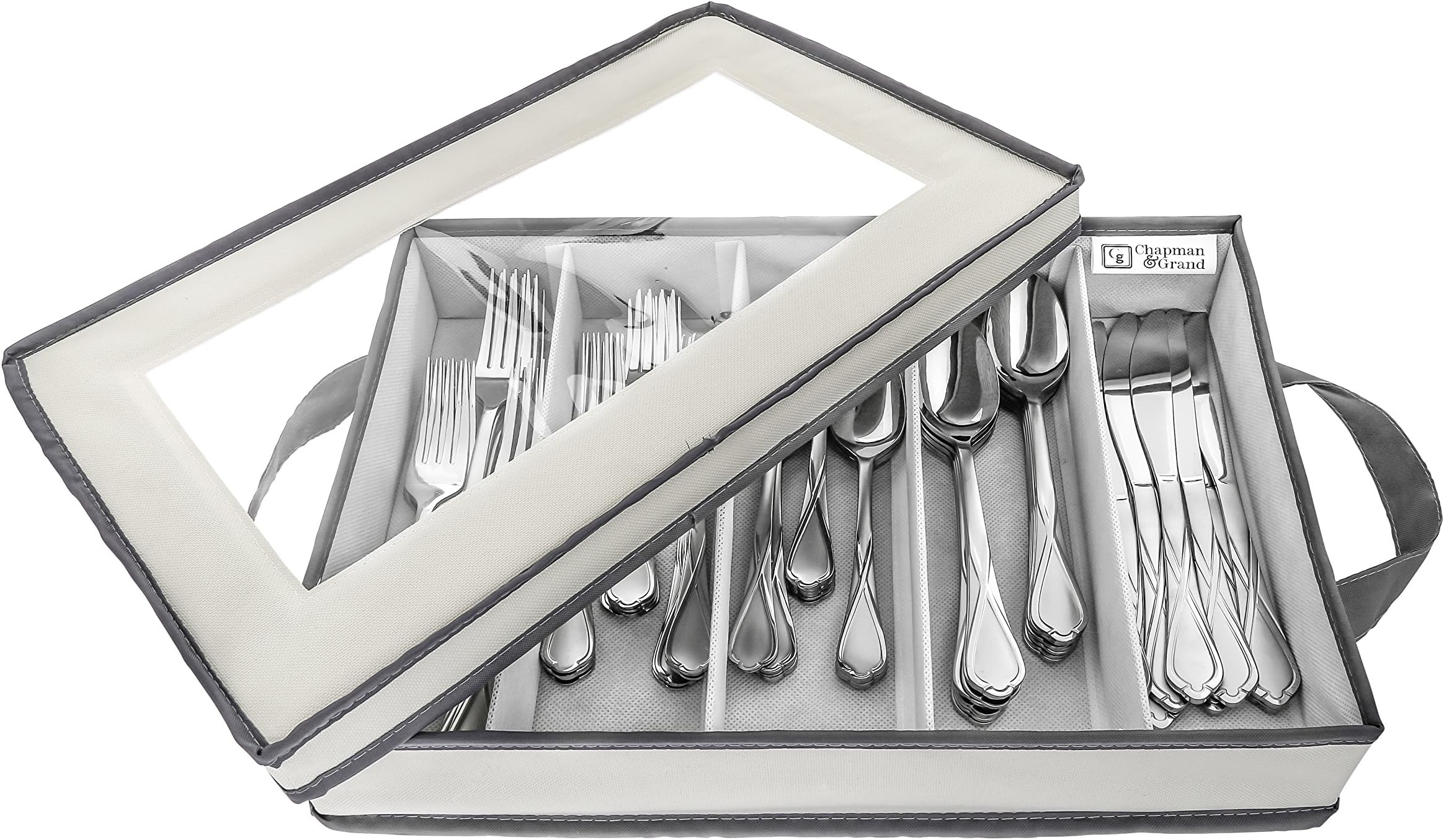 Amazon.com - Chapman & Grand Flatware Storage Chest with Lid for ...