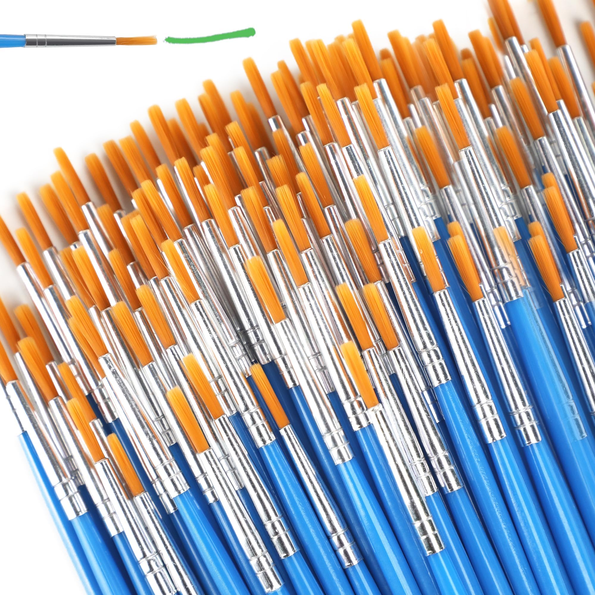 Amazon.com: 200 Pieces Fine Tip Paint Brush for Acrylic Painting, Round ...