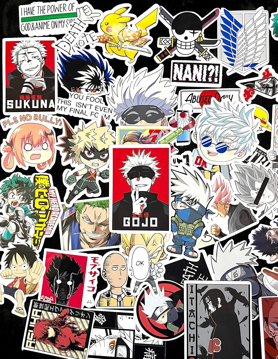 Pack of 50 Random Anime Aesthetic PVC Vinyl Fully Waterproof Stickers ...