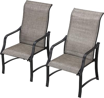 Amazon.com: PATIO TREE Swivel Chairs Outdoor Metal Rocker Dining Chairs ...