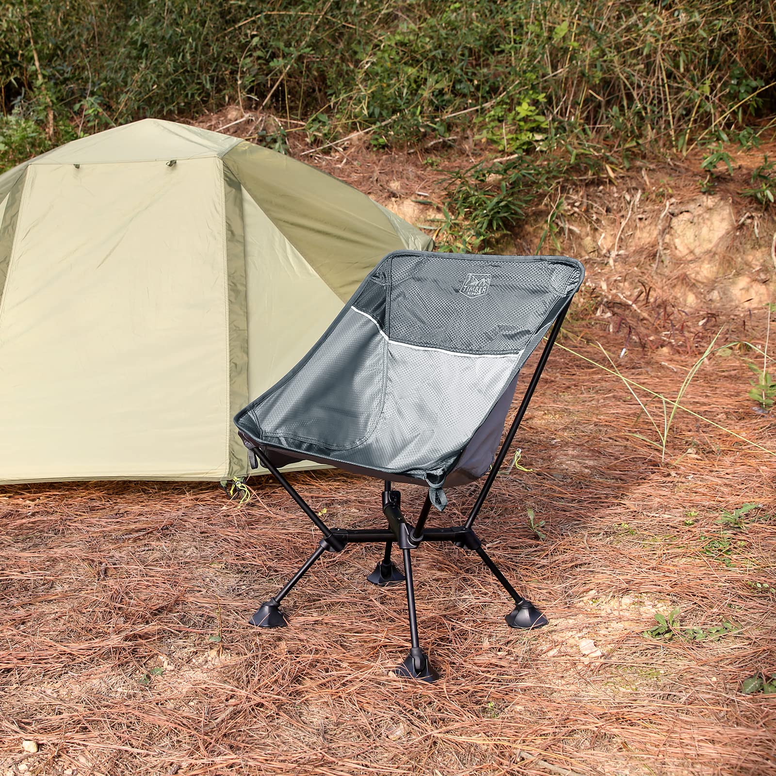 TIMBER RIDGE Camping Chairs 2 Pack, Ultralight Compact Portable Folding ...