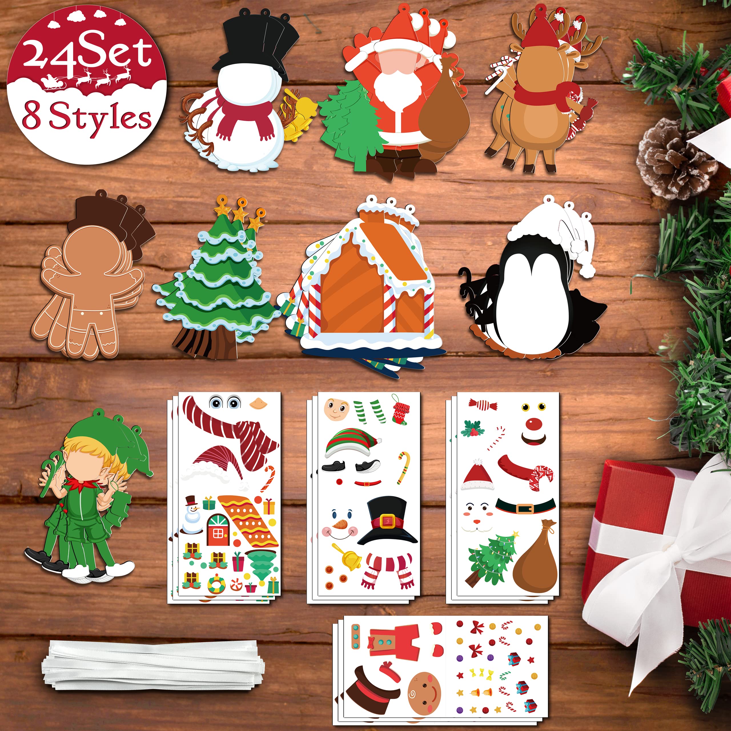 Snapklik.com : Christmas Ornament Crafts For Kids Toddlers, 24 Set Make ...