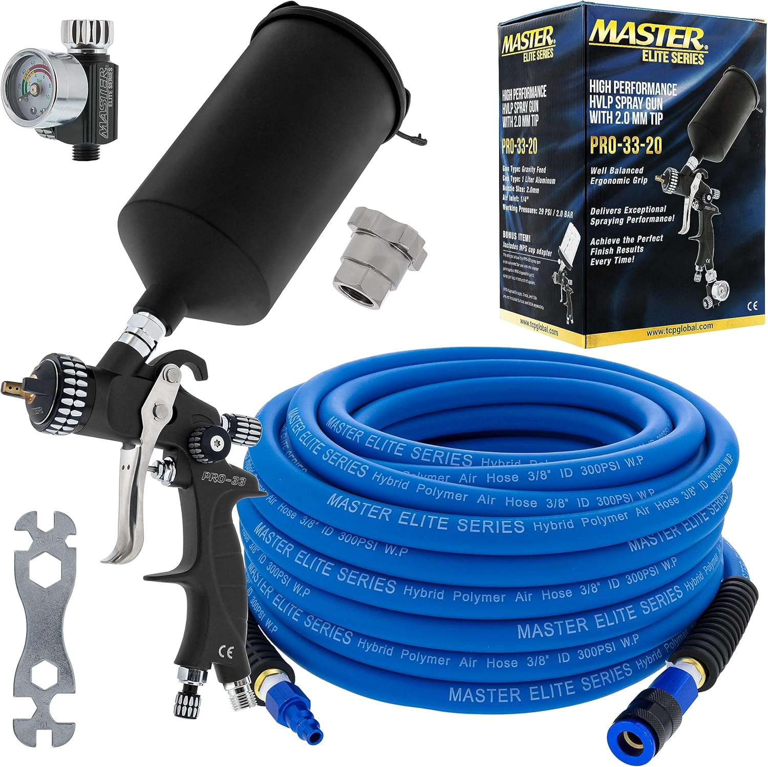 Amazon.com: Master Elite High-Performance PRO-33 Series HVLP Spray Gun ...