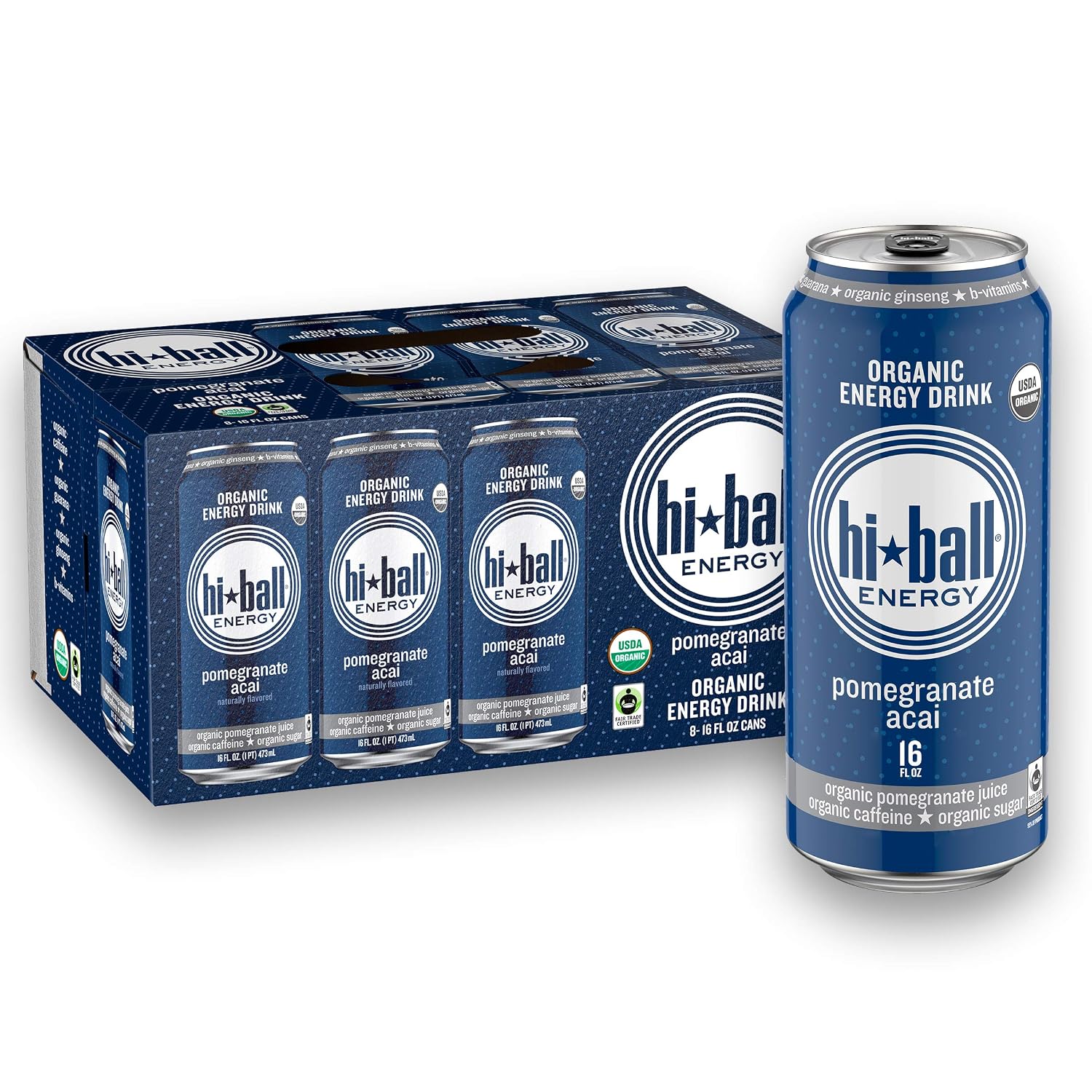 Amazon.com : Hiball Energy Organic Energy Drink with Organic Caffeine ...
