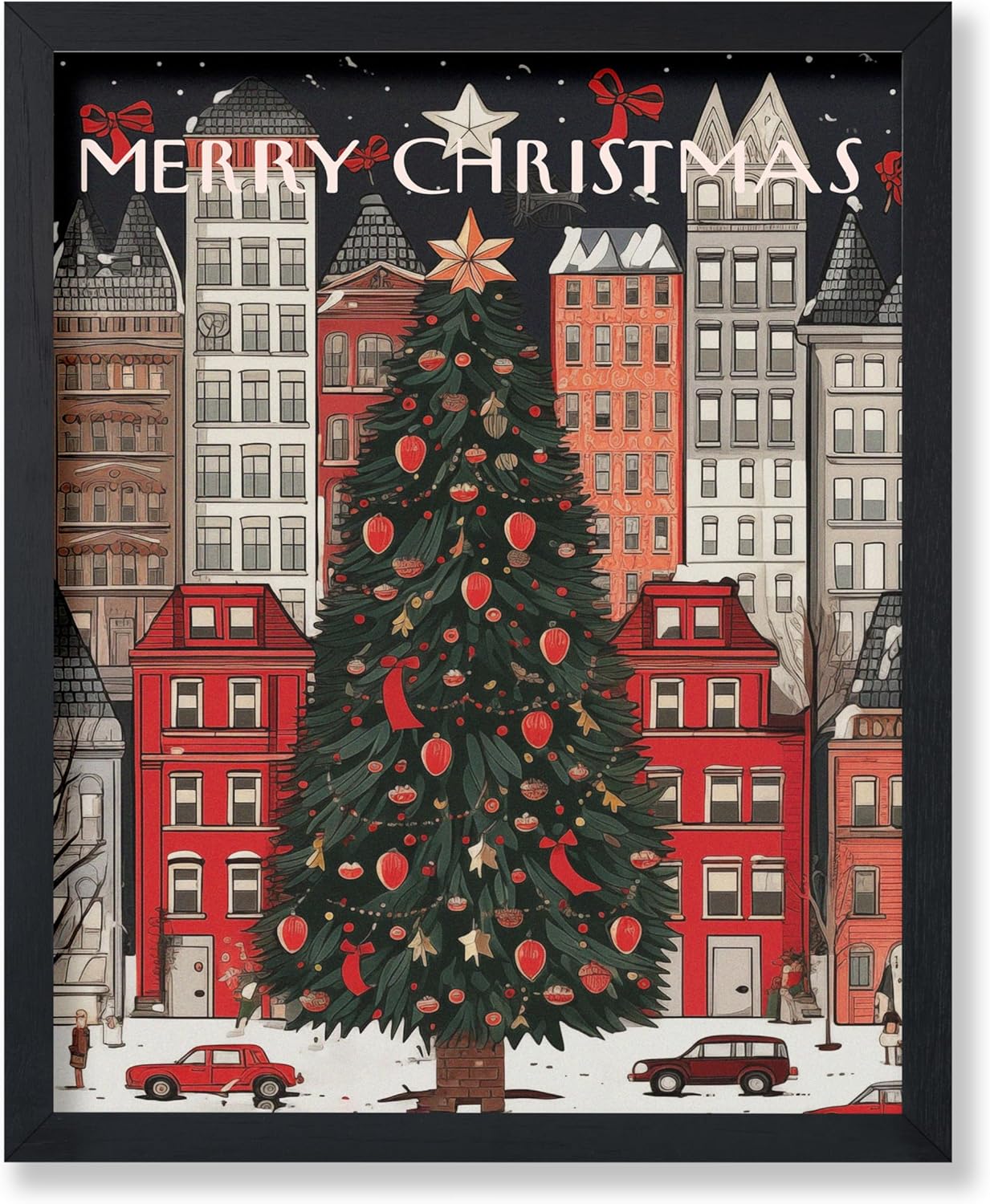 Amazon.com: Poster Master Merry Christmas Print - Christmas Tree Poster ...