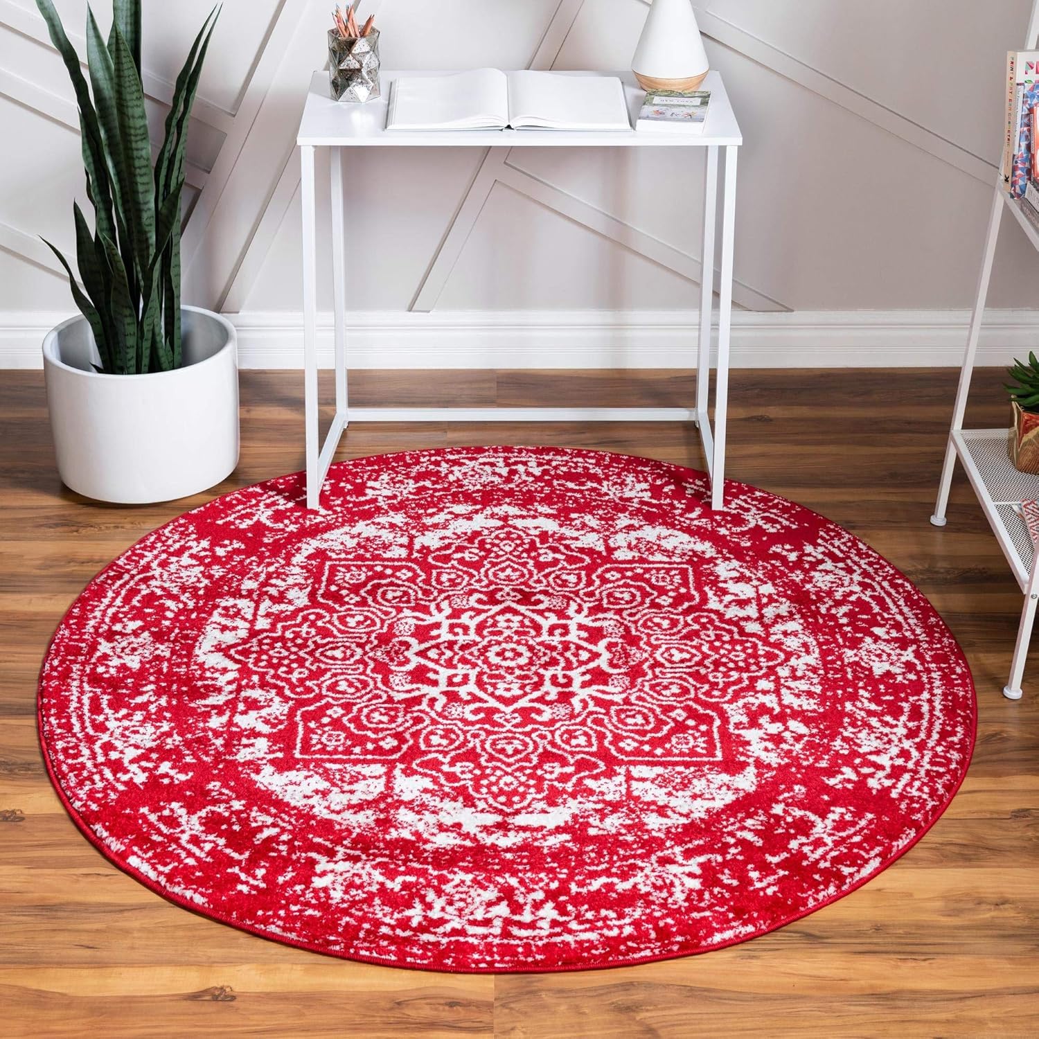 Amazon.com: Rugs.com Arlington Collection Rug – 8 Ft Round Red Medium ...