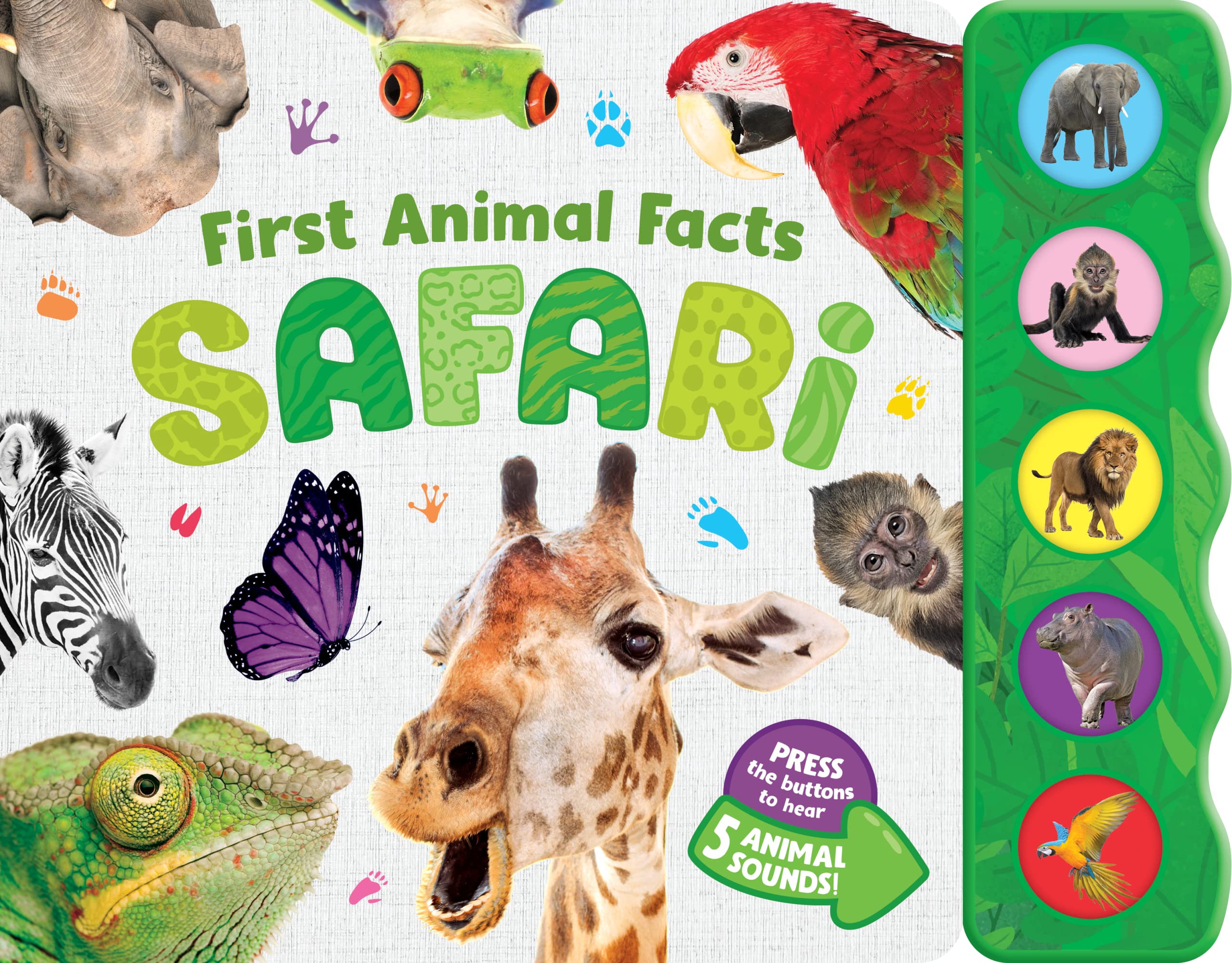 First Animal Facts: Safari-5 Button Animal Sounds Book : Kidsbooks ...