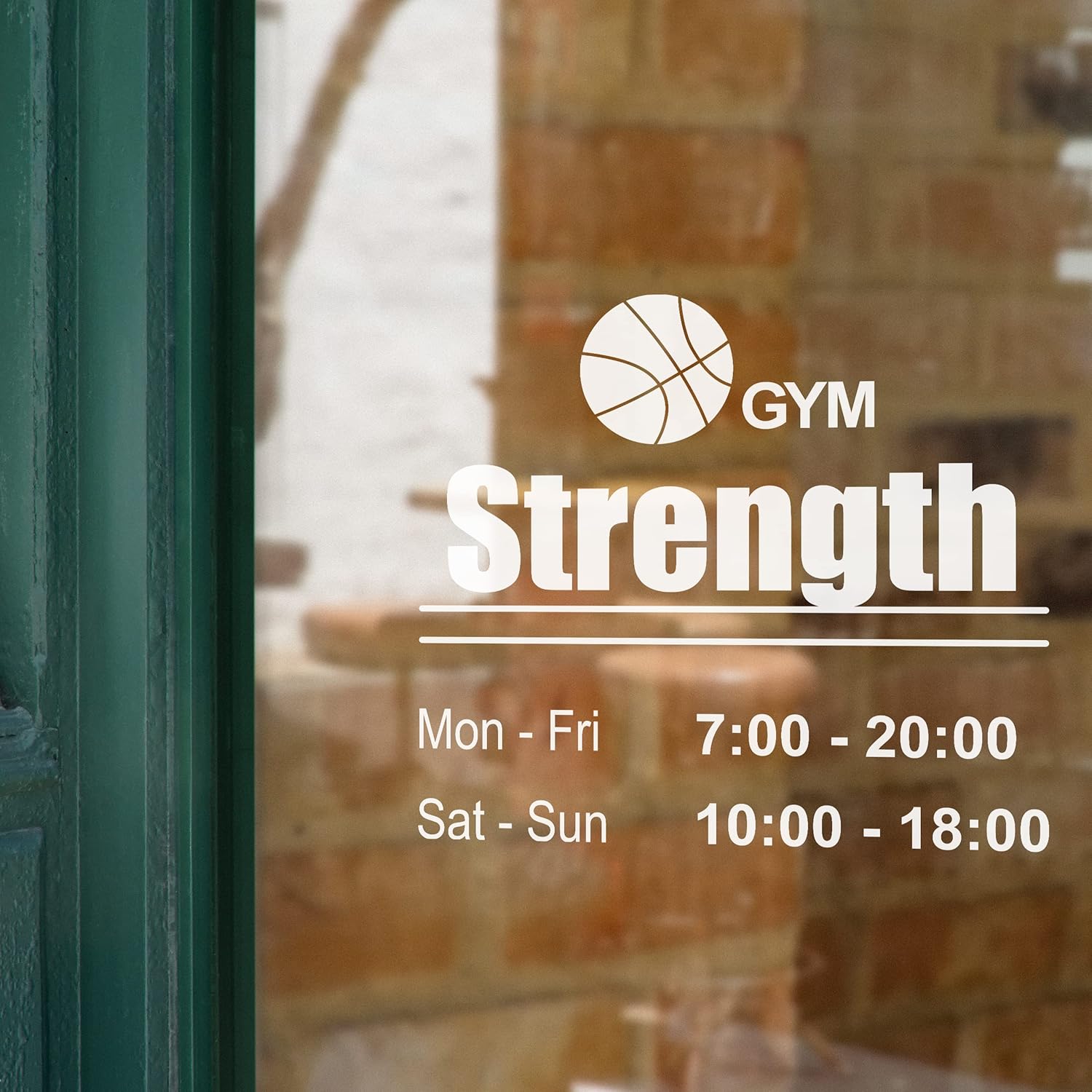 Amazon.com - Gym Glass Door Window Vinyl Decal Sticker - Gym Open ...