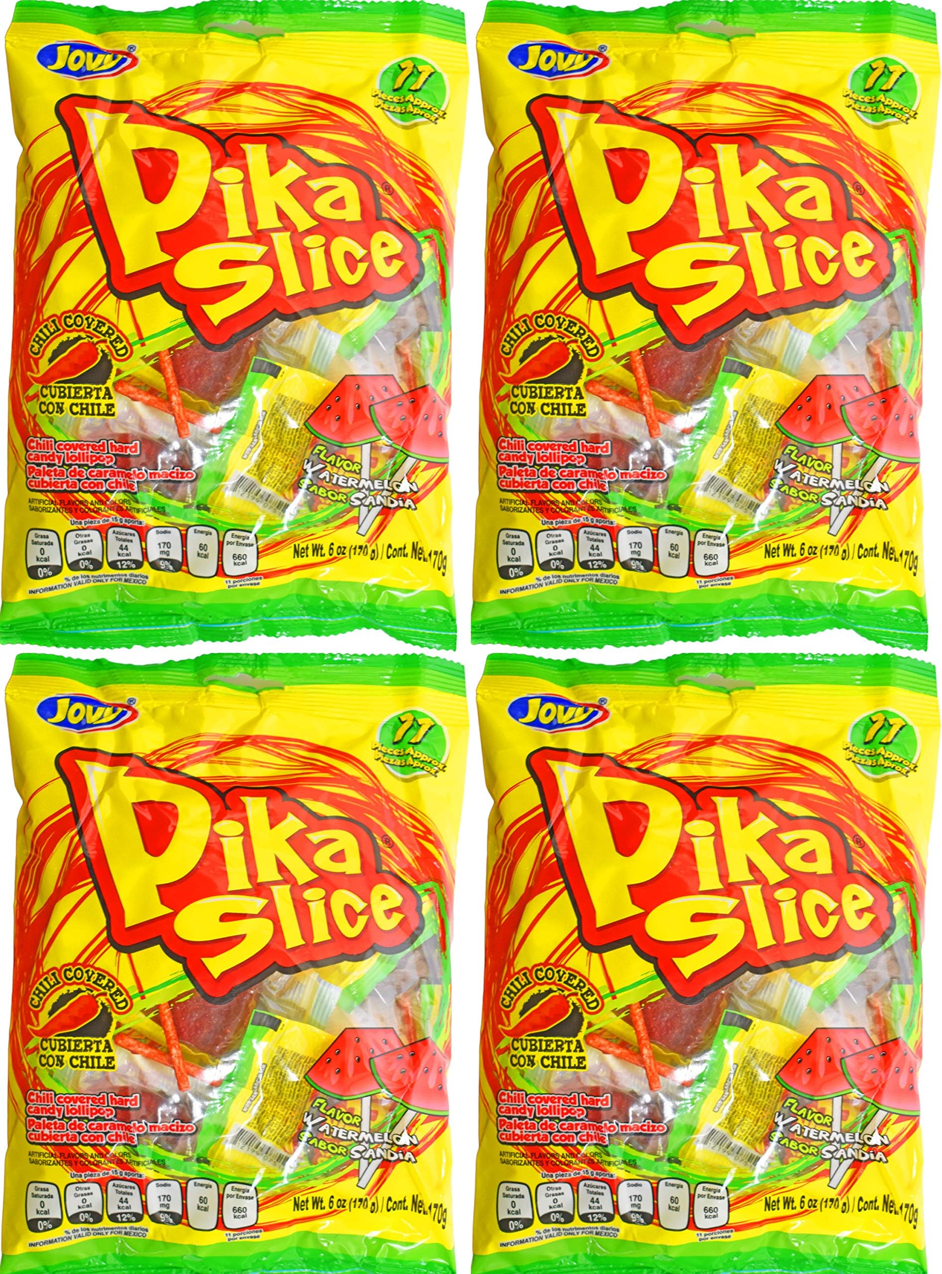 Amazon.com : Set of 4 6oz Bags of Pika Slice Watermelon and Chili ...
