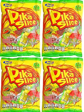 Amazon.com : Set of 4 6oz Bags of Pika Slice Watermelon and Chili ...