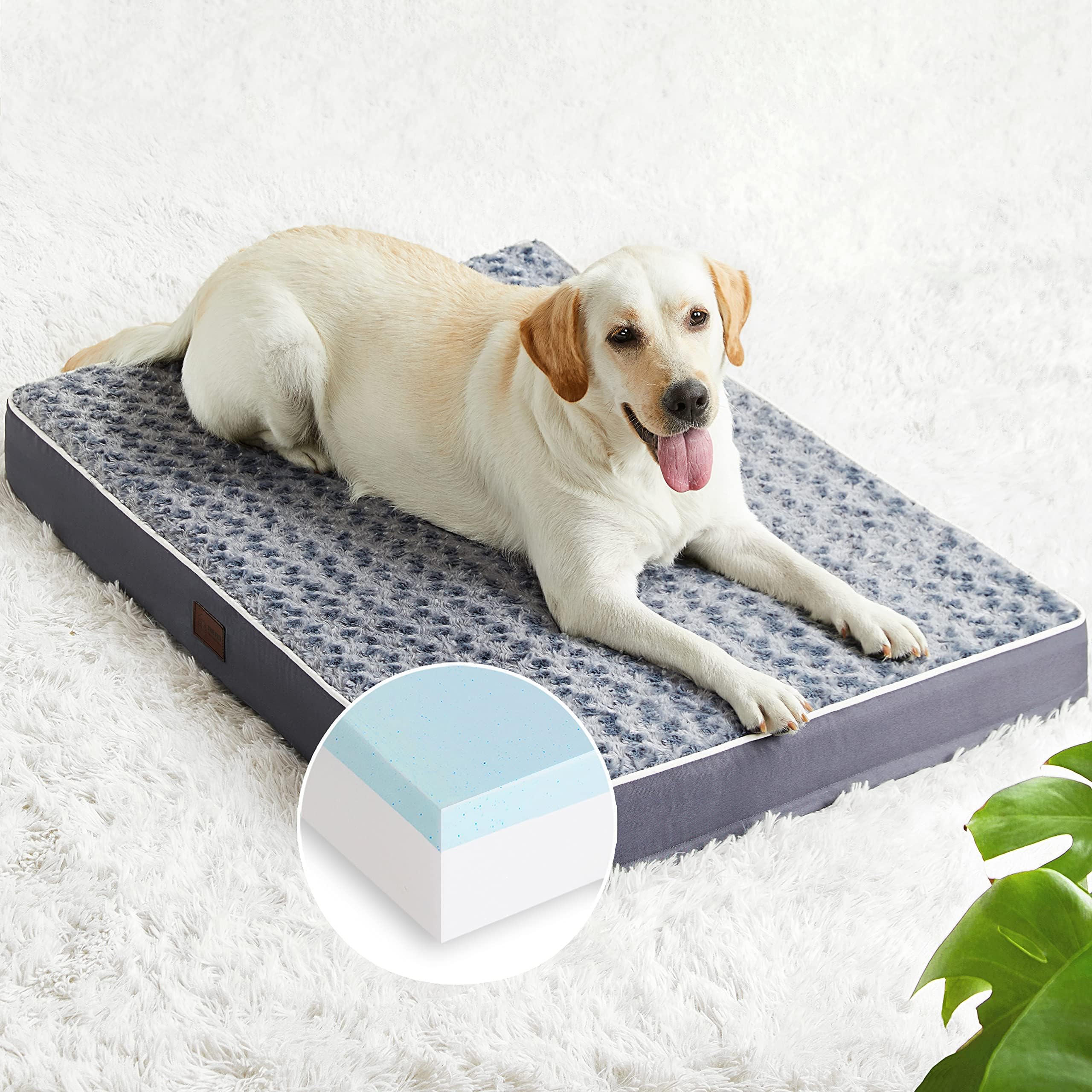 Amazon.com : Dogbed4less XXL Orthopedic Cooling Memory Foam Pet Bed ...