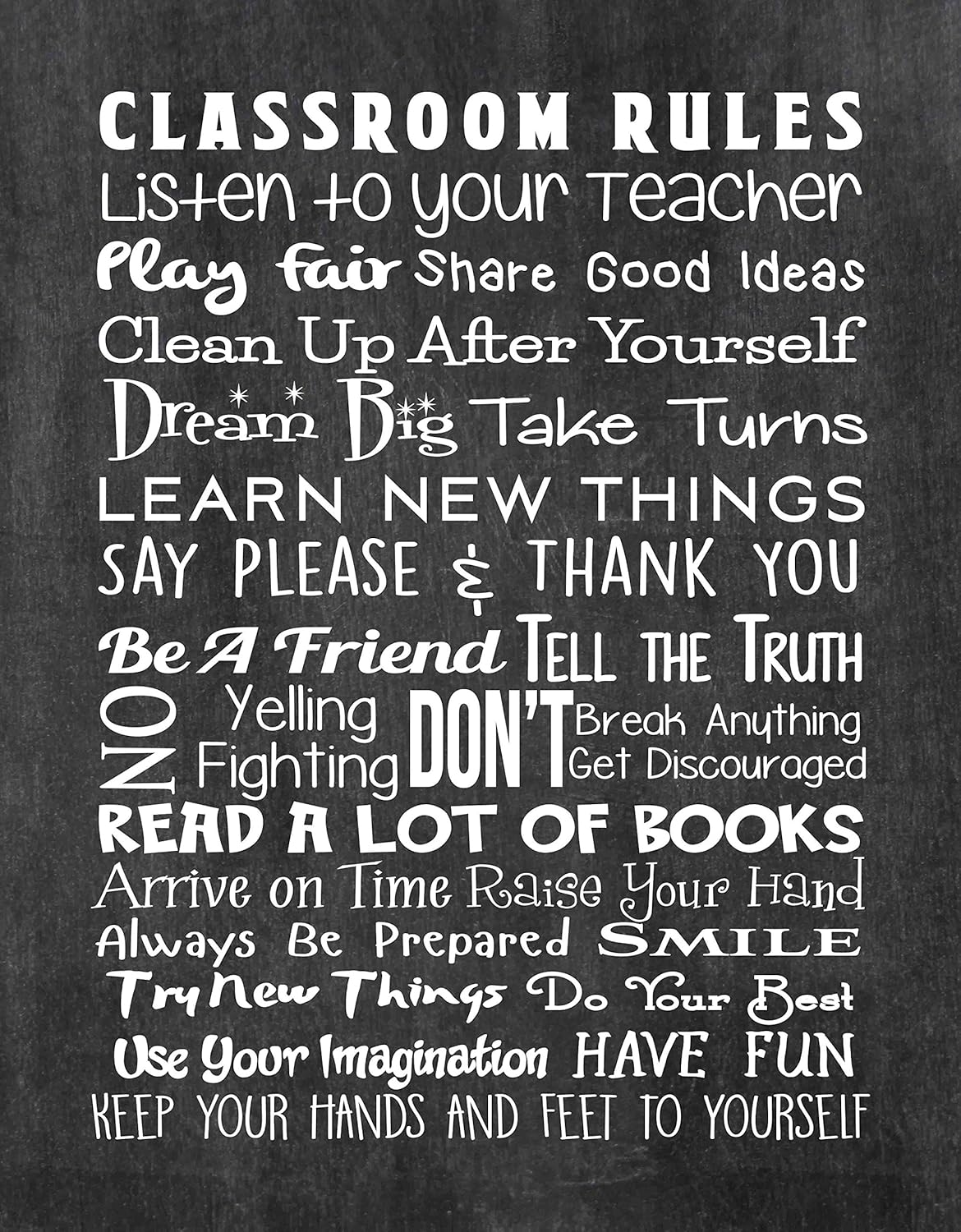 Amazon.com: Classroom Rules - Beautiful Photo Quality Poster Print with ...