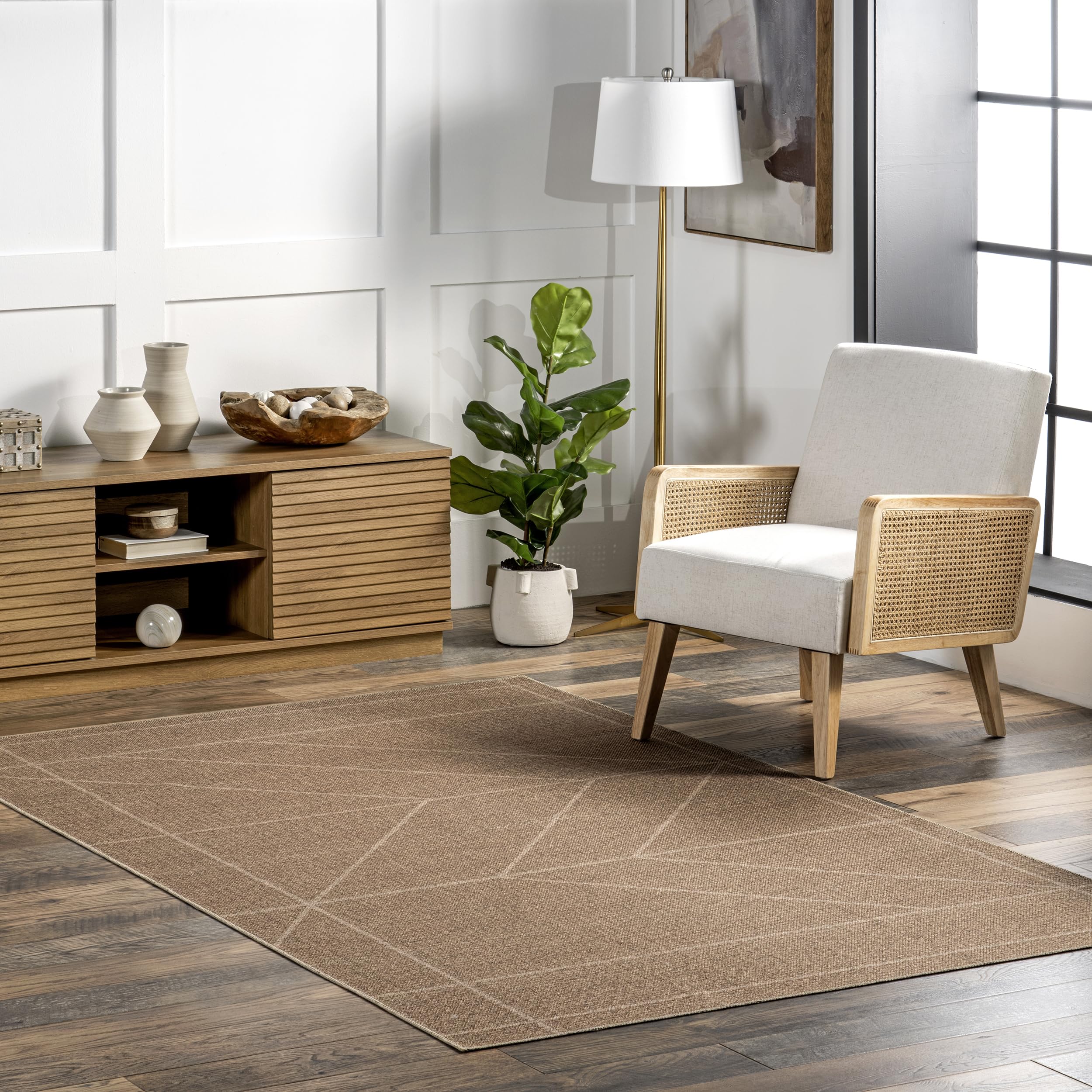 Amazon.com: nuLOOM 8' x 10' Easy-Jute SuperiorWash Area Rug, Machine ...