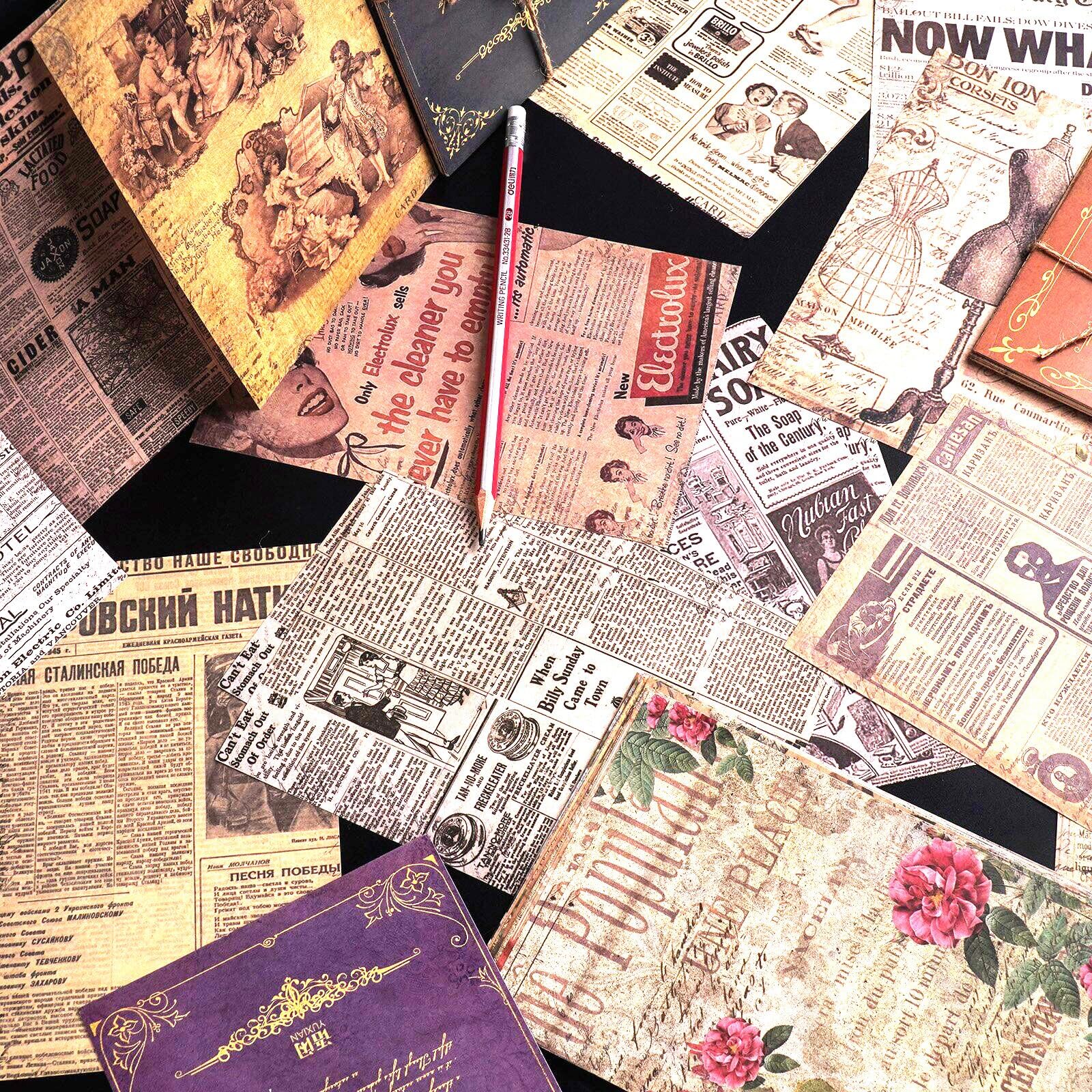 Vintage Scrapbook Paper Man