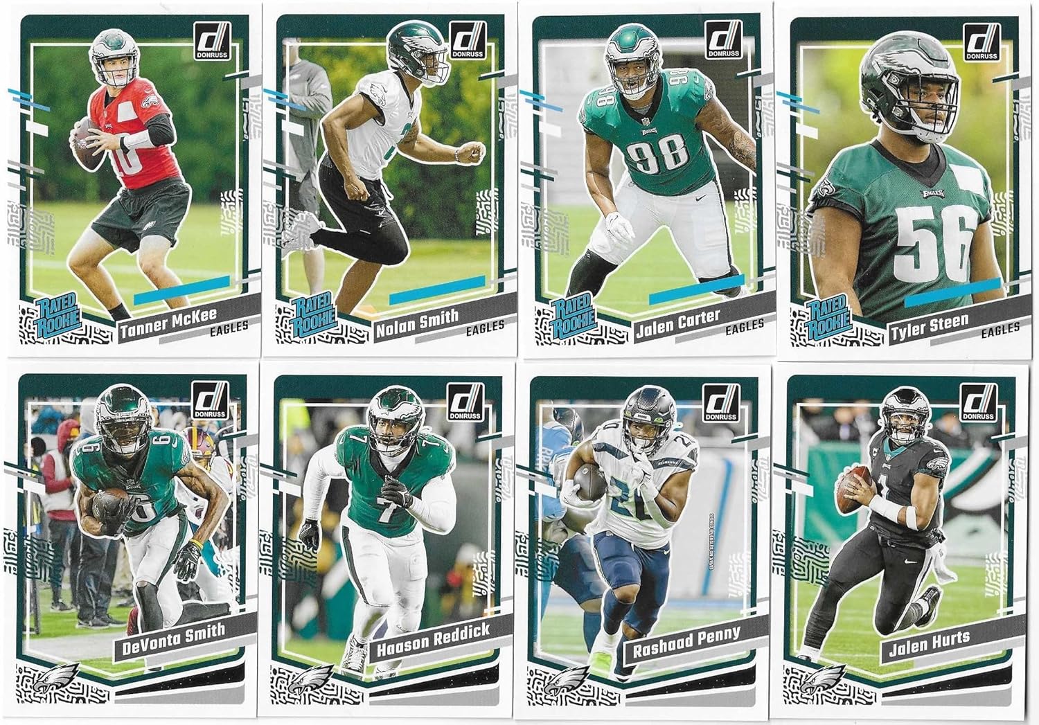 2023 Panini Donruss Football Philadelphia Eagles Team Set 15 Cards W ...