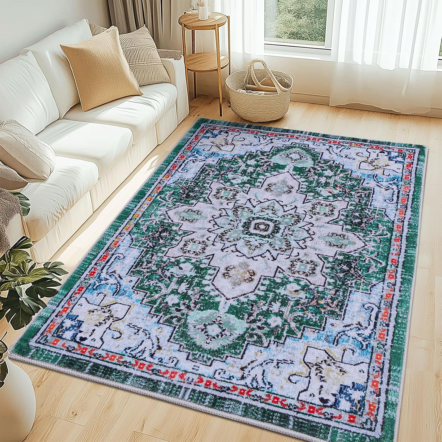 Amazon.com: Smiry 4x6 Area Rugs for Living Room, Boho Chic Style ...