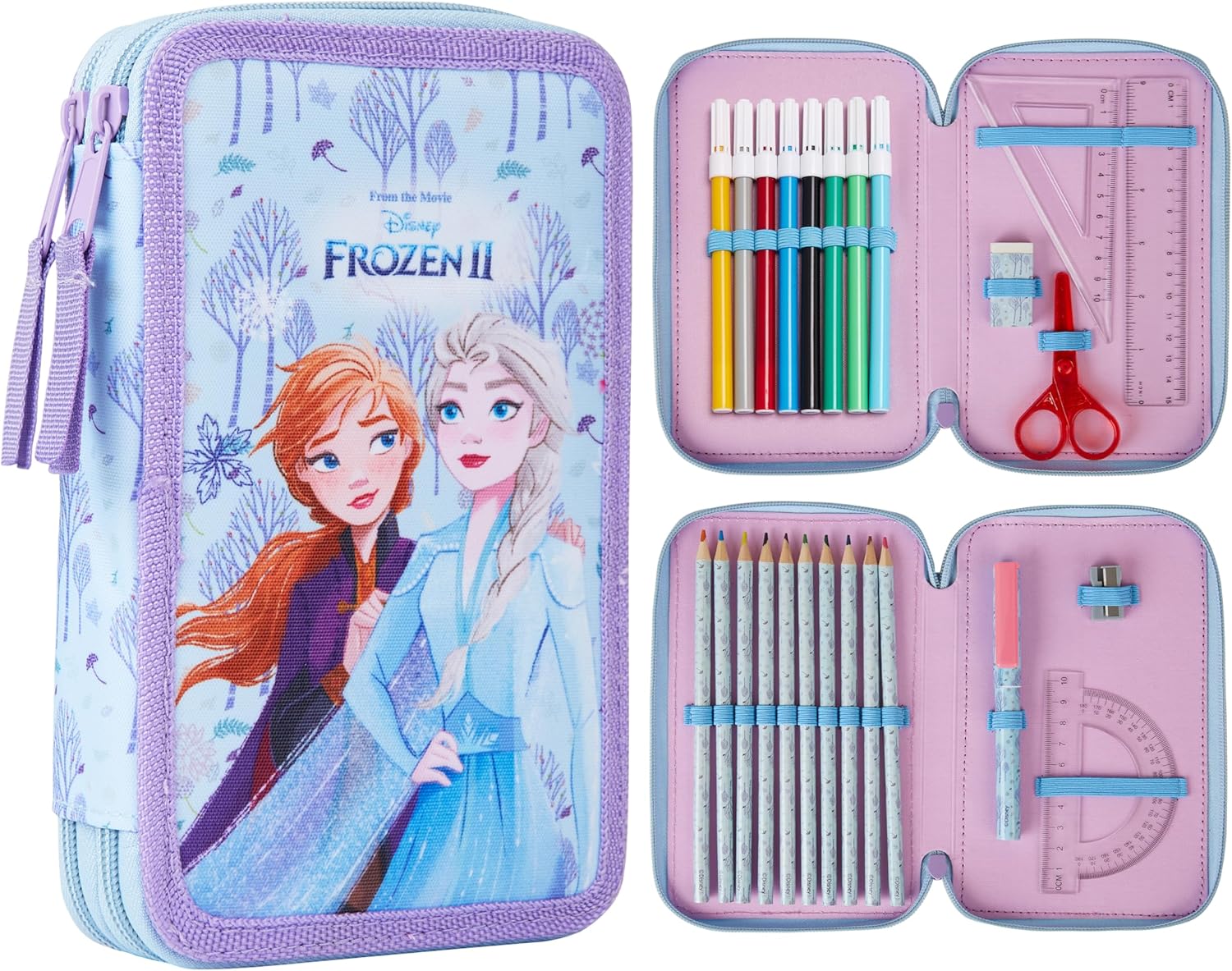 Disney Pencil Case Girls Frozen Stitch Pencil Case Girls Filled School ...