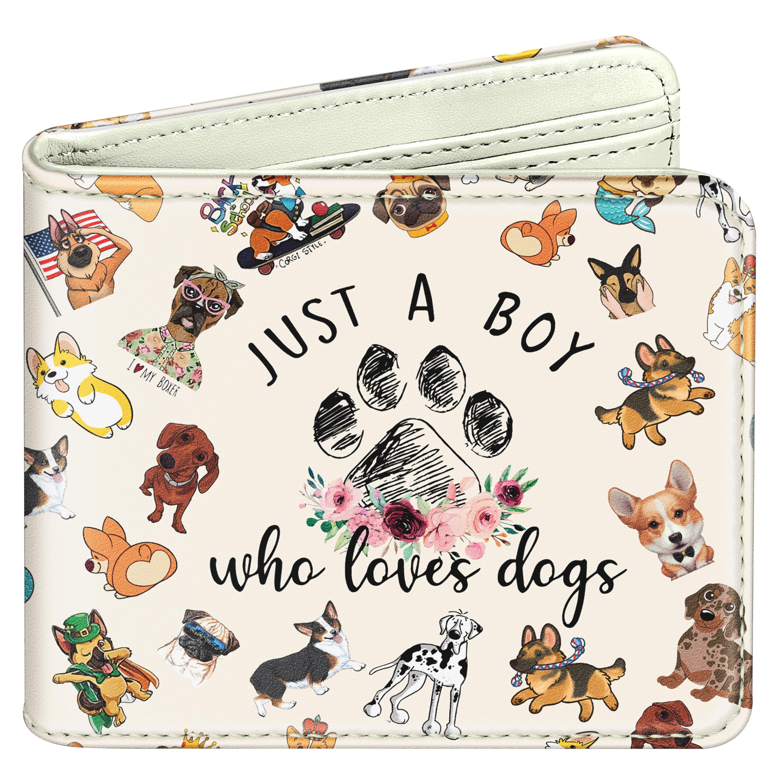 Amazon.com: Funermei Cute Wallet for Women Girls Dog Bifold Wallet ...