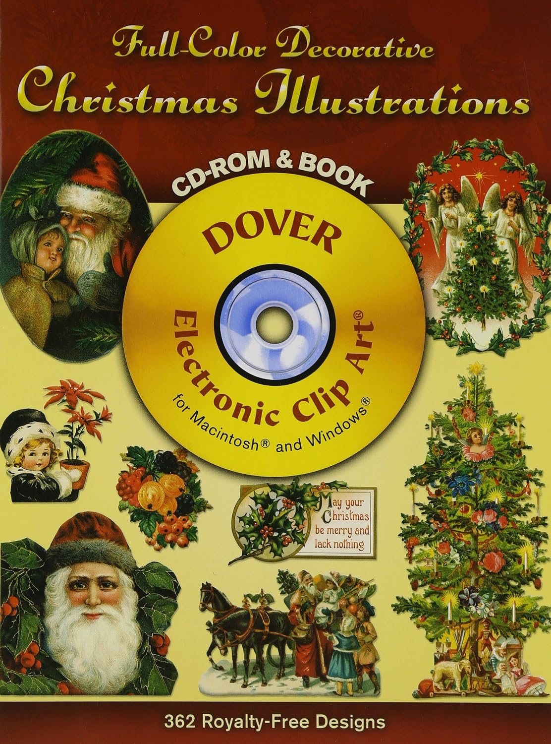 Amazon | Full-Color Decorative Christmas Illustrations CD-ROM and Book ...