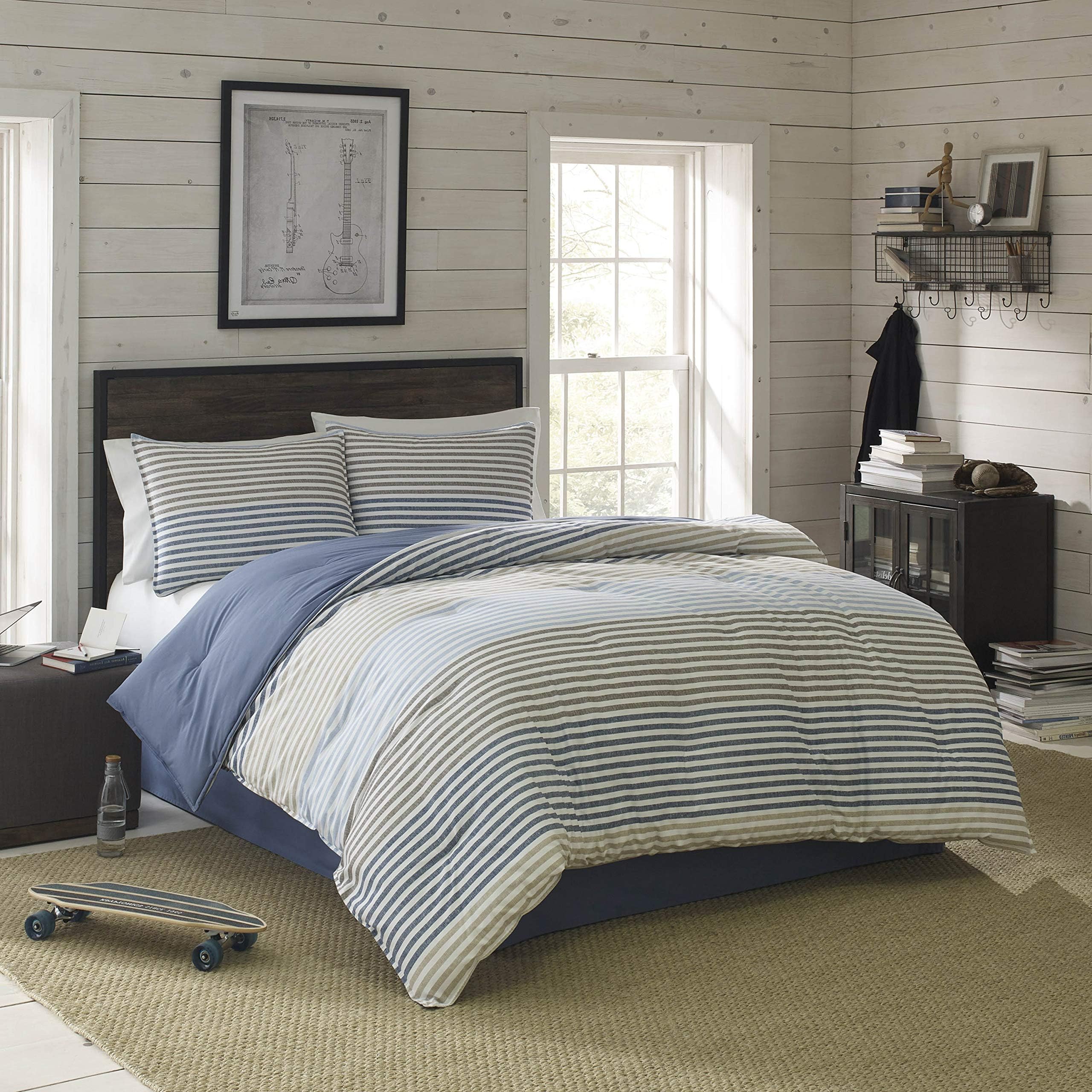 Amazon.com: IZOD 1C96370 1C96370 Classic Striped Pattern Bedding Cotton ...