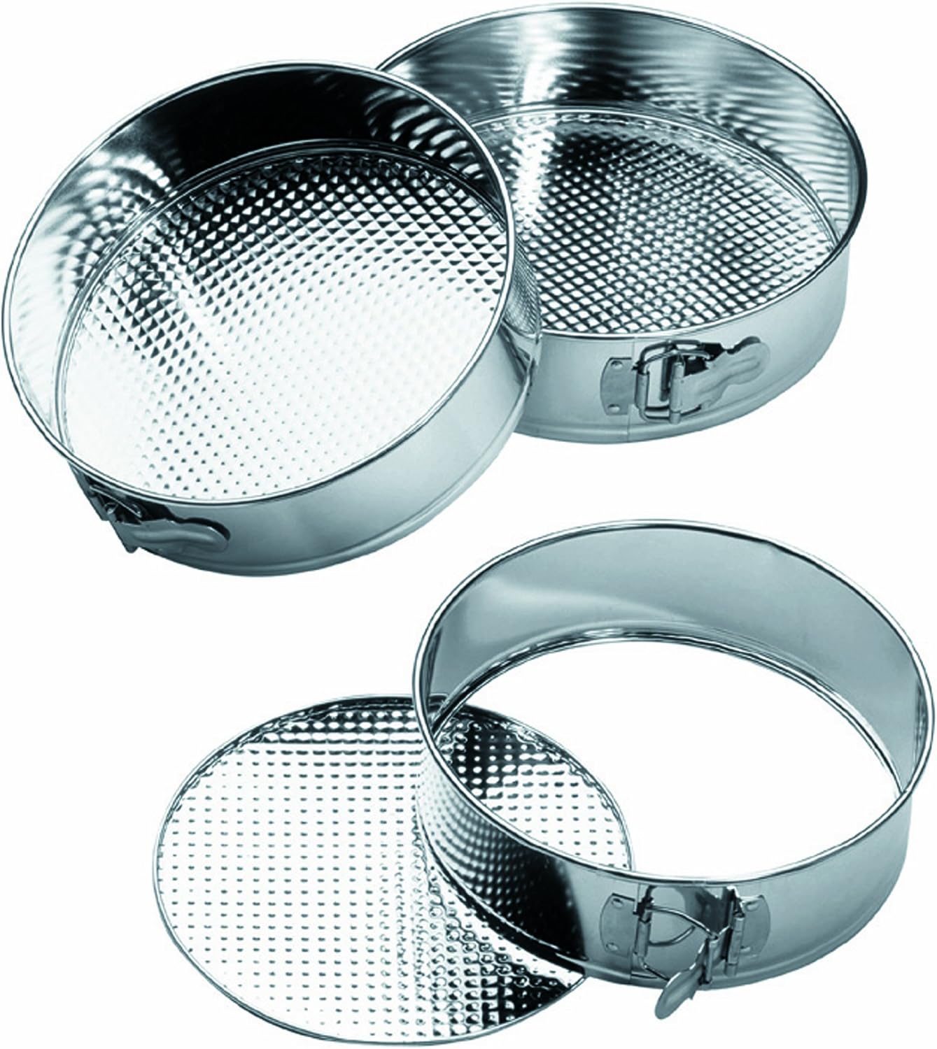 Amazon.com: Premier Housewares Spring Form Cake Tins, Stainless Steel ...