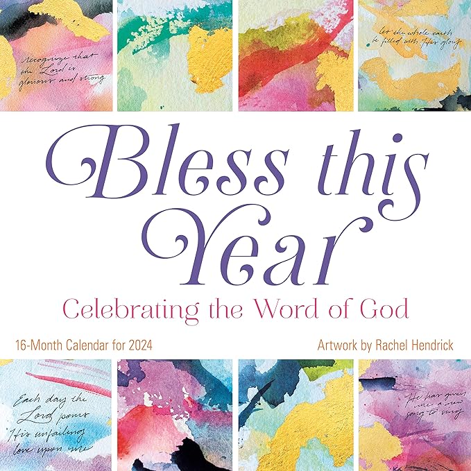 Amazon.com: Bless this Year 2024 Wall Calendar, 16-Month Inspirational ...