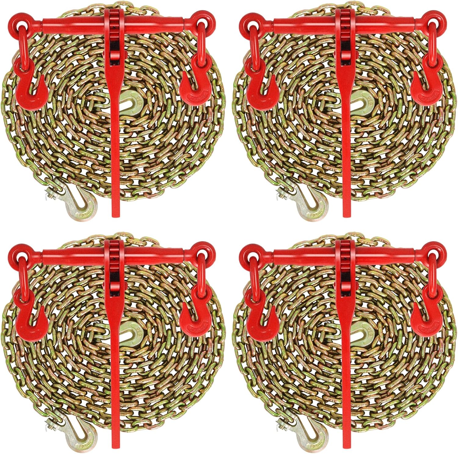 Amazon.com: HAQQI Chain and Binders Set 5/16" 20ft Tie Down Kit w ...