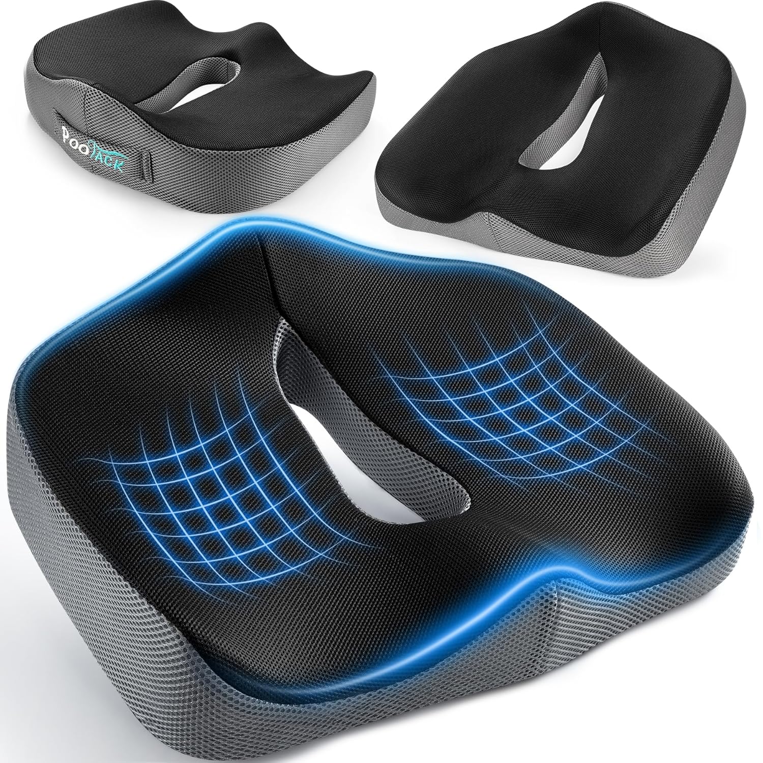 Buy POOTACK Seat Cushion for Coccyx, Memory Foam Seat Cushion Ergonomic ...