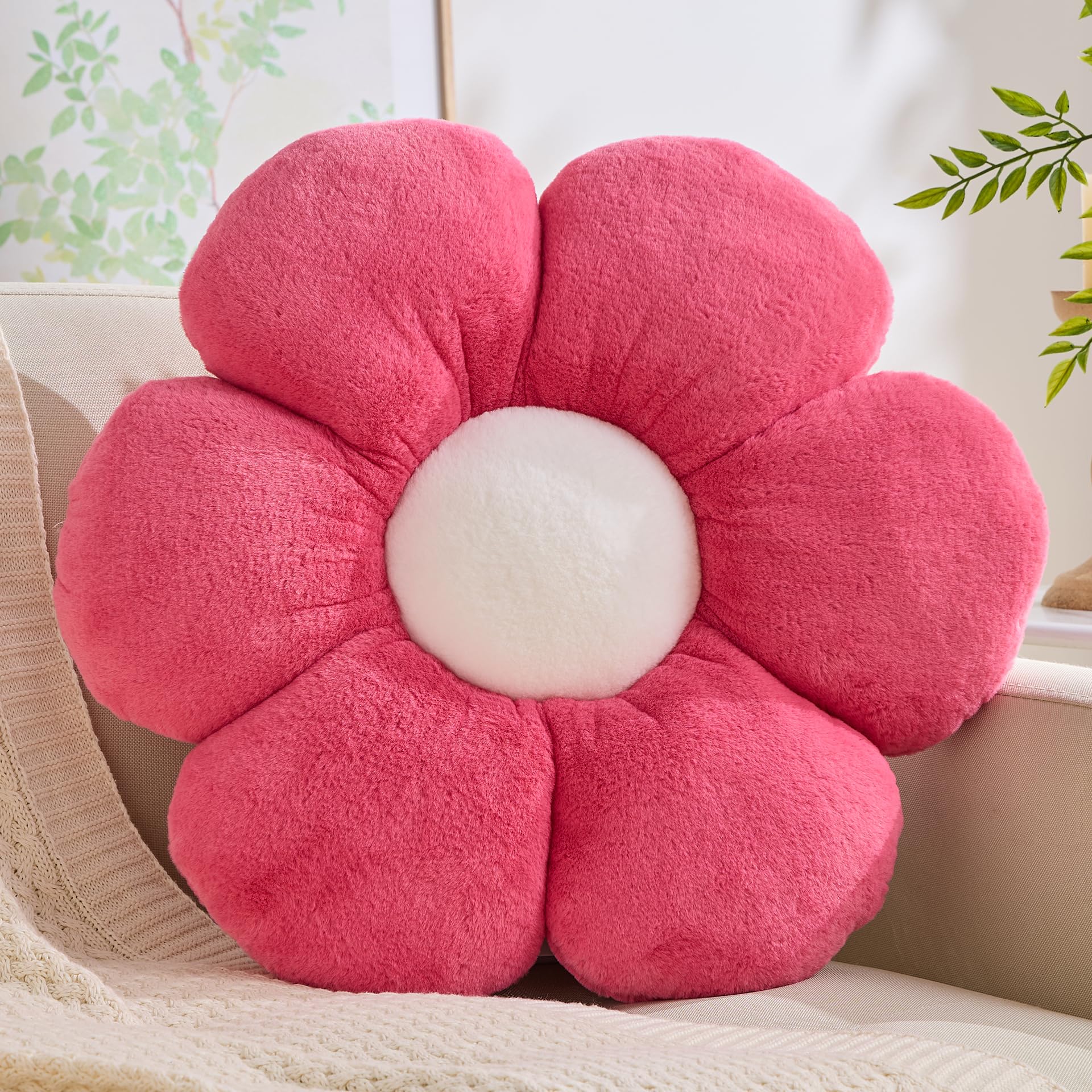 Amazon.com: CANGHI Flower Pillows Flower Shaped Throw Pillow Cute Daisy ...