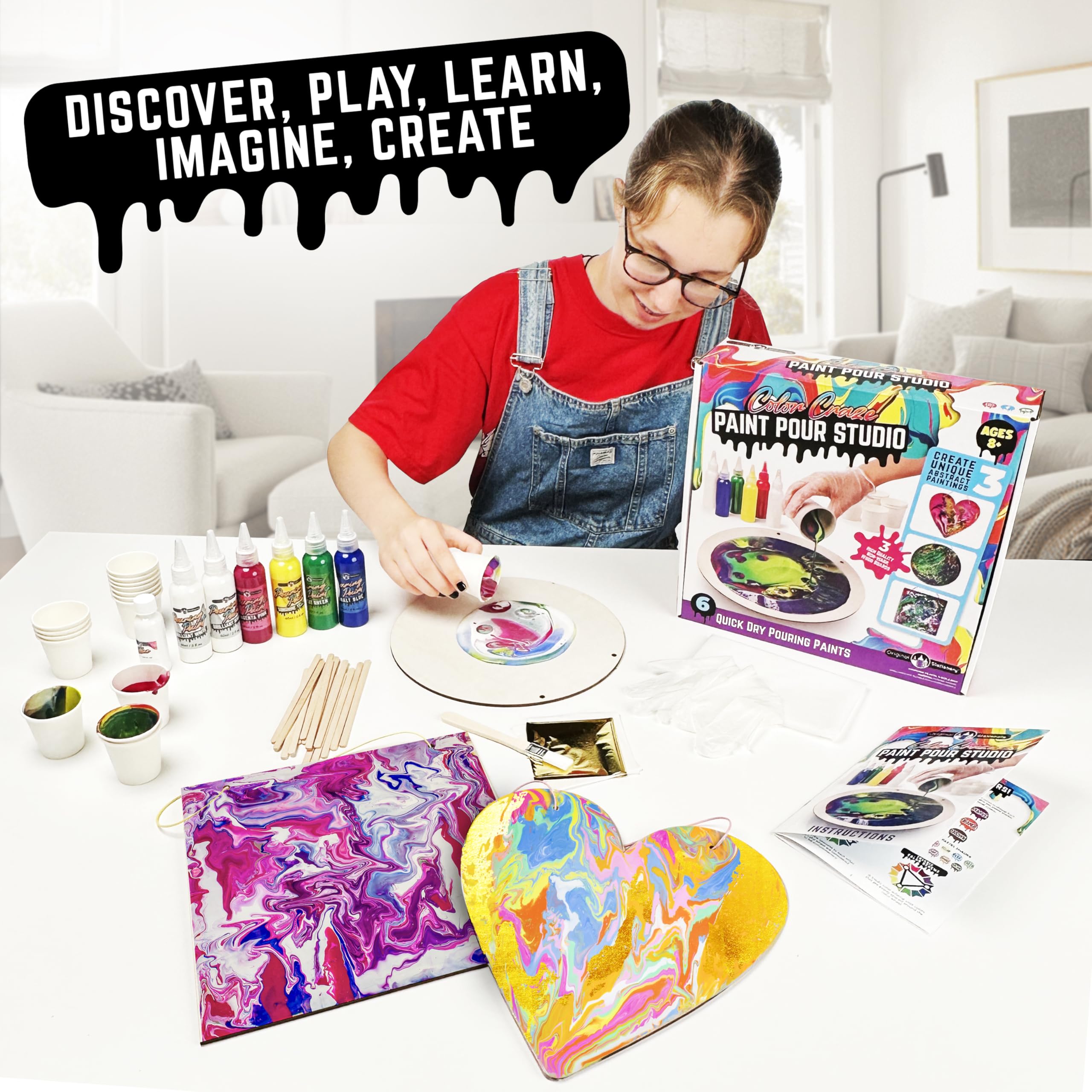 Snapklik.com : Original Stationery Kids Paint Pouring Kits - Multicolor ...