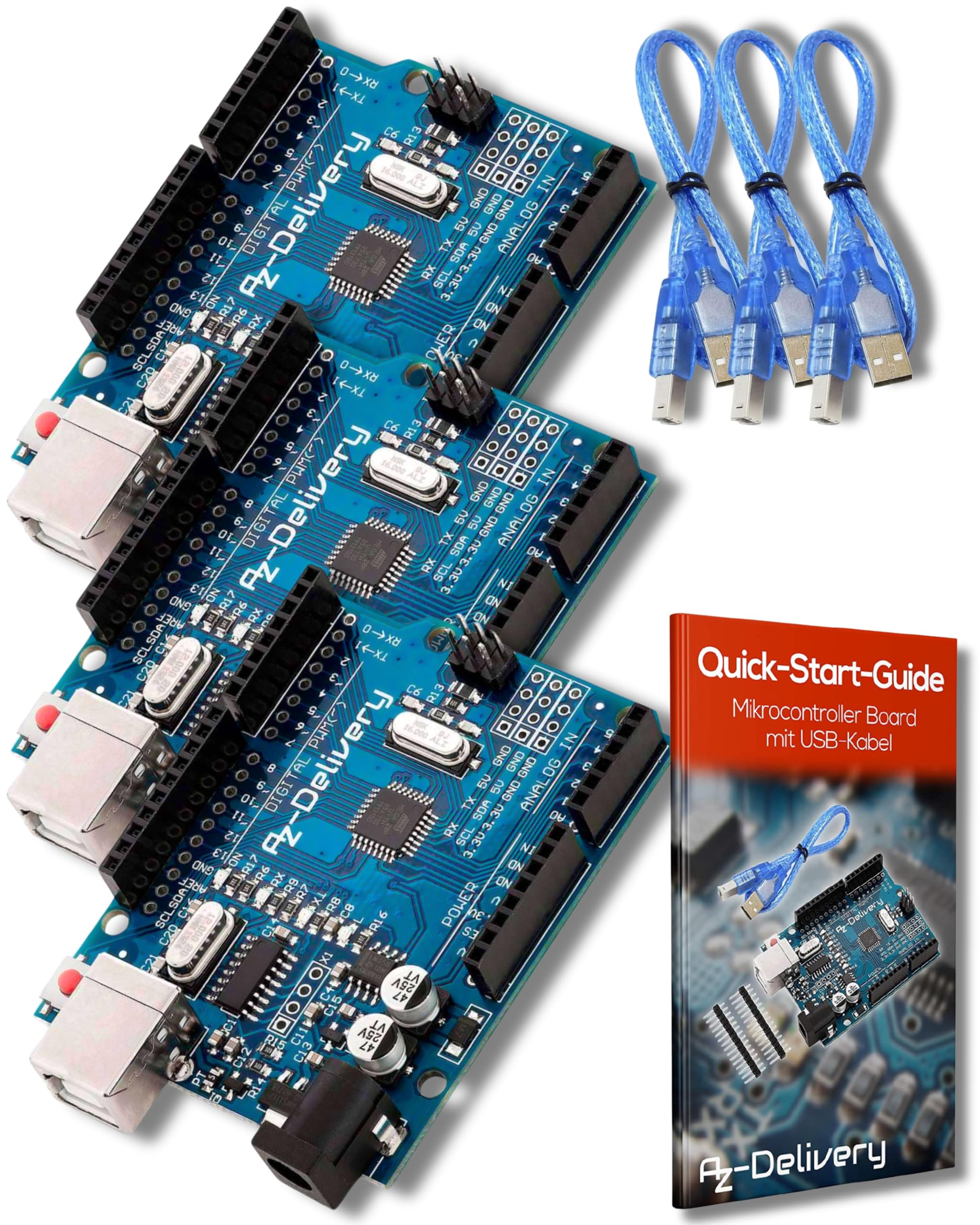 AZDelivery Microcontroller board ATmega328 met USB-kabel inclusief E ...
